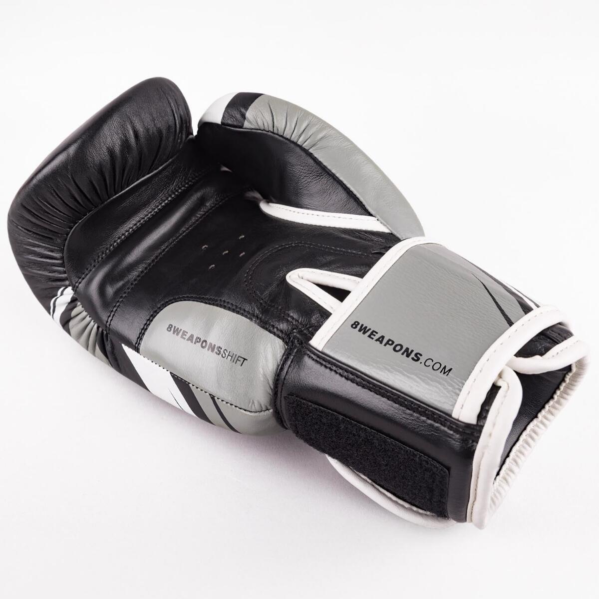 8 WEAPONS Boxing Gloves, Shift, black-white, 14 Oz 8 WEAPONS | Decathlon