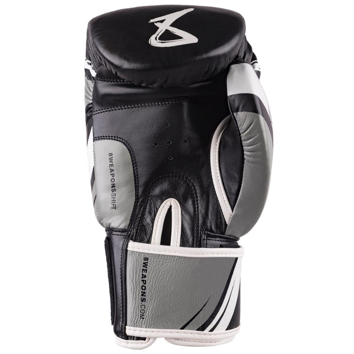 8 WEAPONS Boxing Gloves, Shift, black-white, 14 Oz 8 WEAPONS | Decathlon