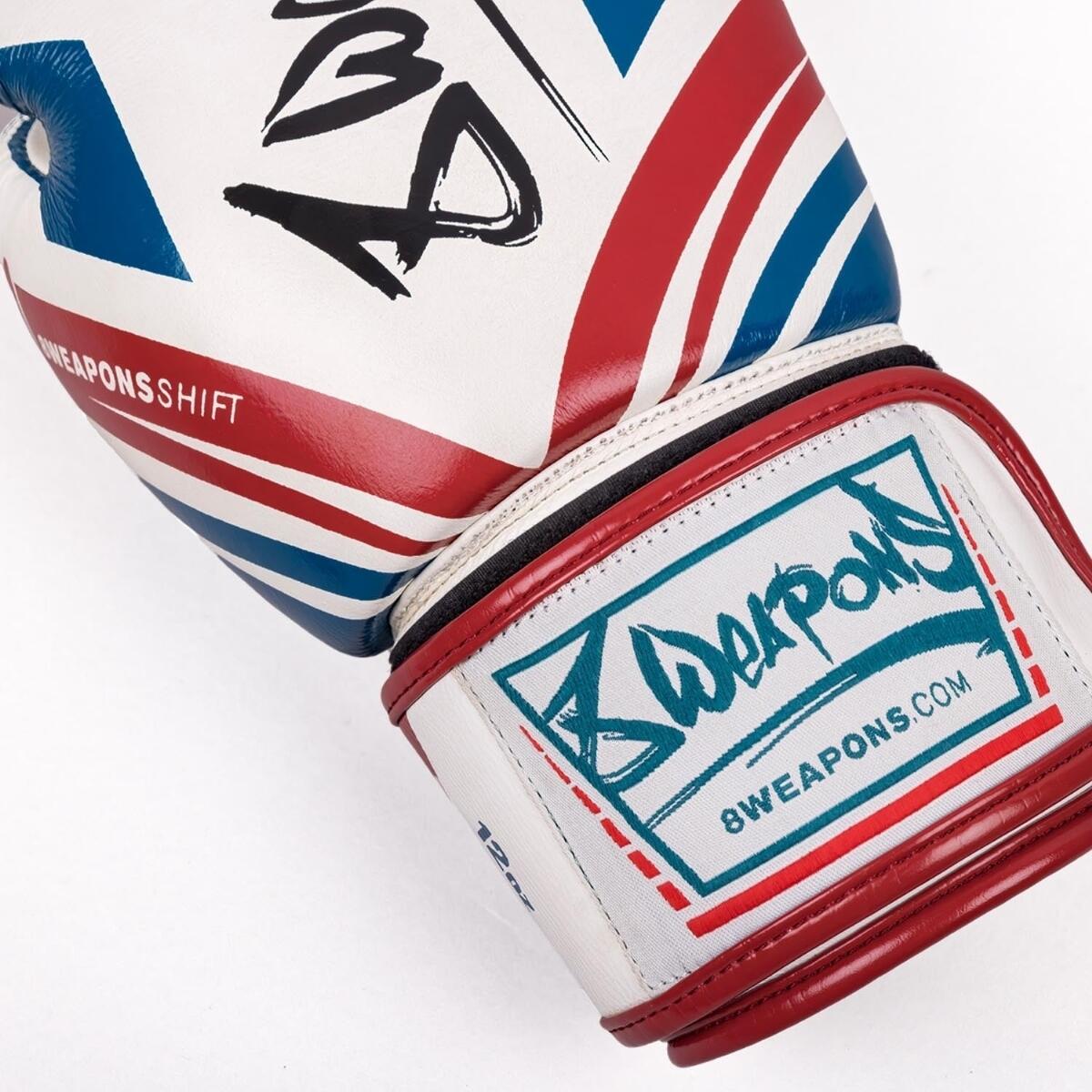 8 WEAPONS Boxing Gloves, Shift, white-navy-red, 12 Oz 8 WEAPONS | Decathlon