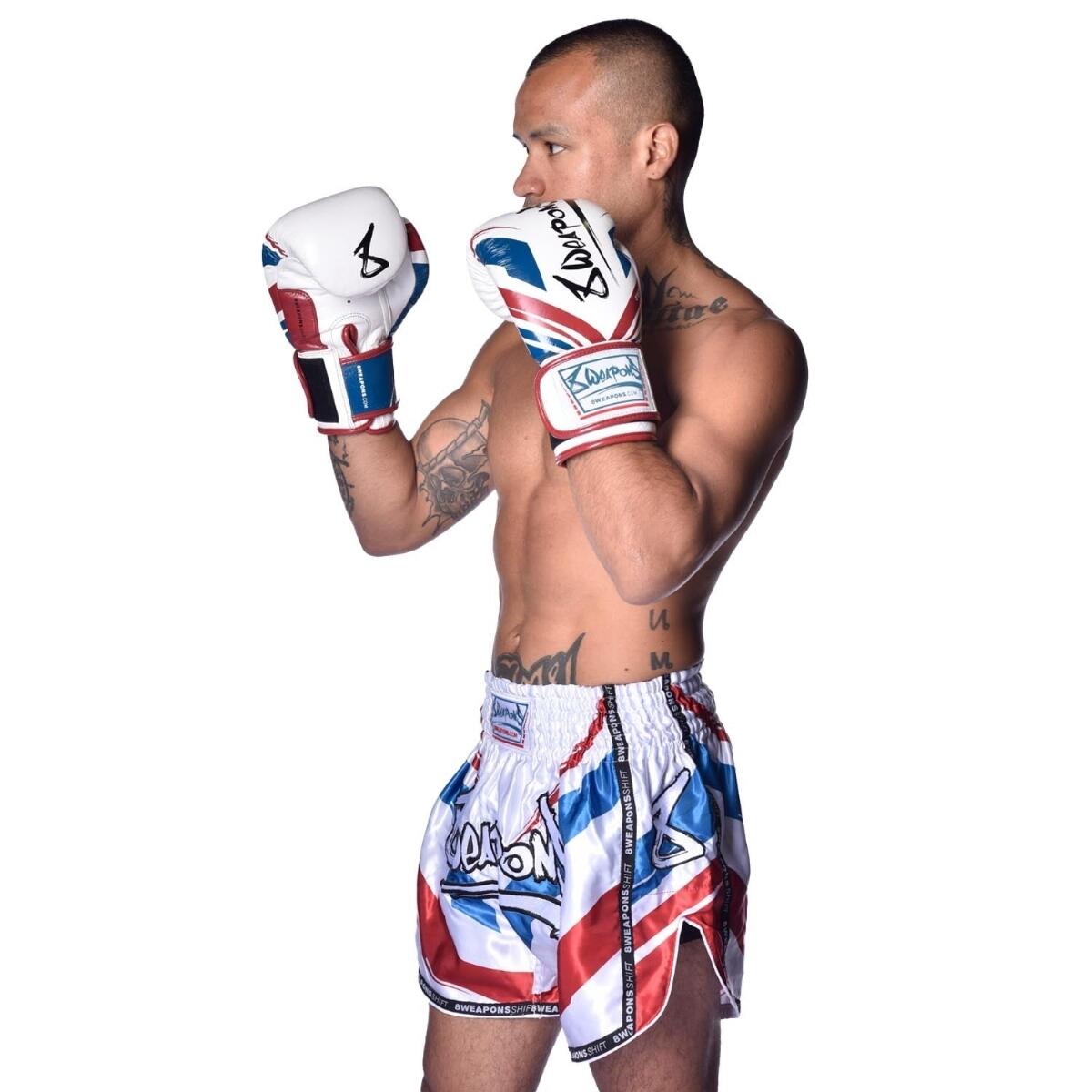 8 WEAPONS Boxing Gloves, Shift, white-navy-red, 12 Oz 8 WEAPONS | Decathlon