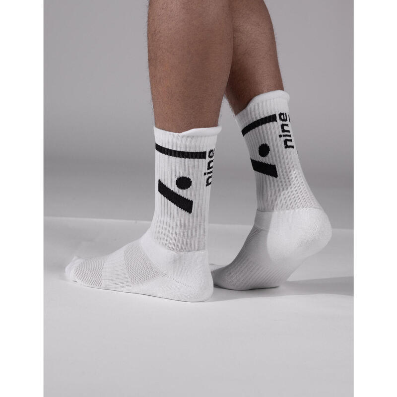 Chaussettes mi-hautes volley “Jump” (2 paires) – logo bleu marine (40/ ...