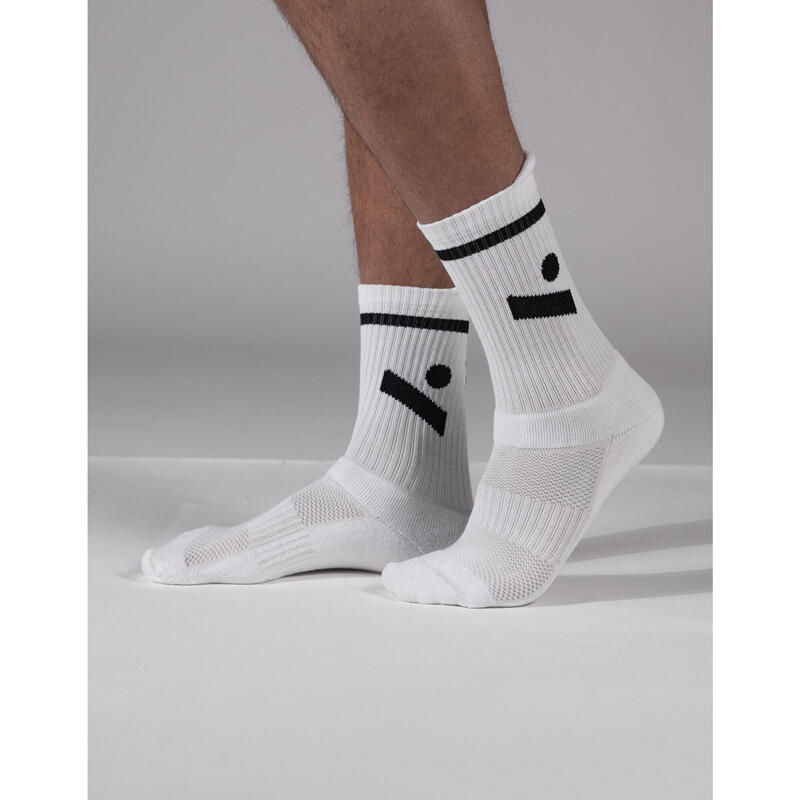 Chaussettes mi-hautes volley “Jump” (2 paires) – logo bleu marine (40/ ...