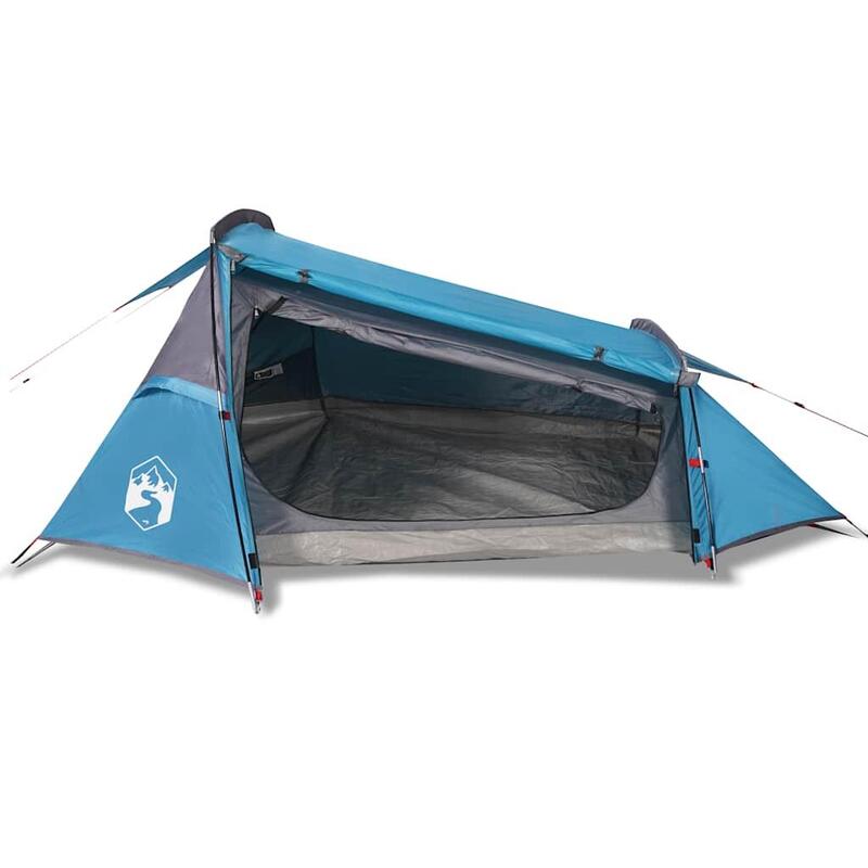 VIDAXL - Cort de camping vidaxl albastru, tunel pentru 2 persoane ...