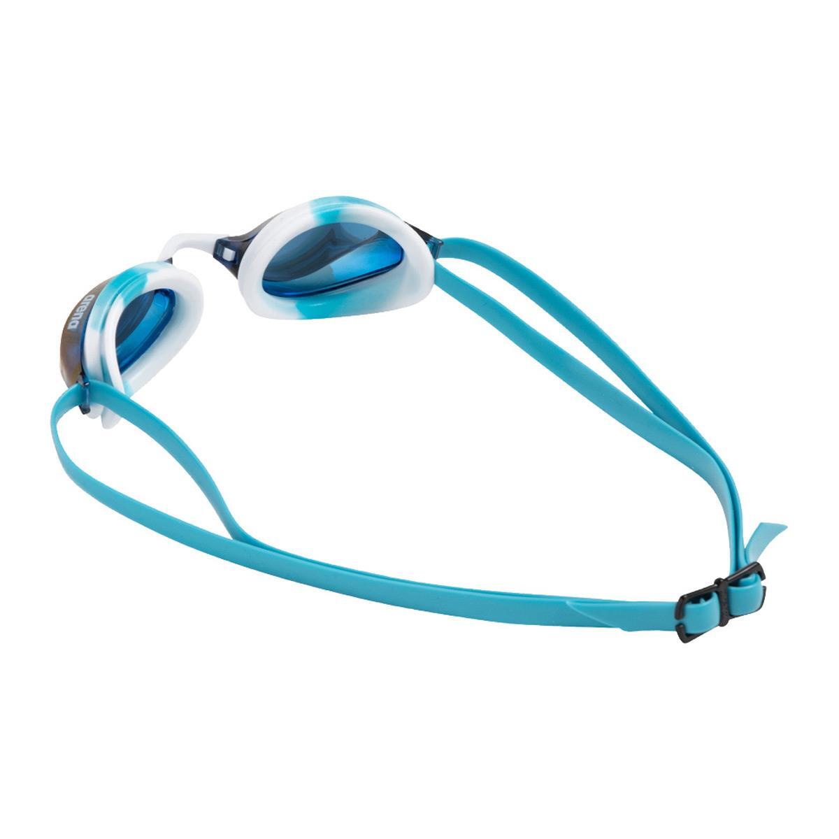 Arena Python Mirror Goggles - Blue Mirror / White / Sky | Decathlon