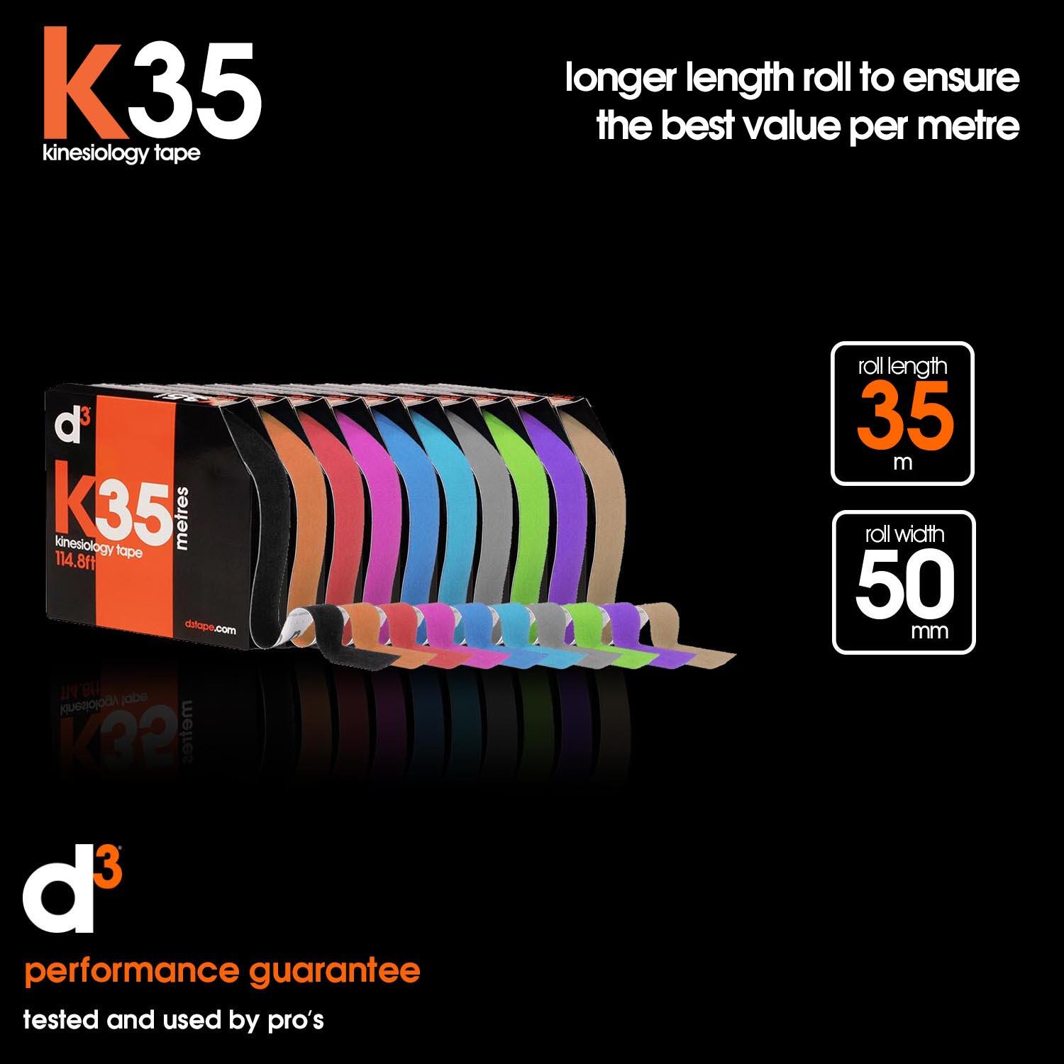 K35 Extra Long Kinesiology Tape 50mm x 35m - White D3 TAPE | Decathlon