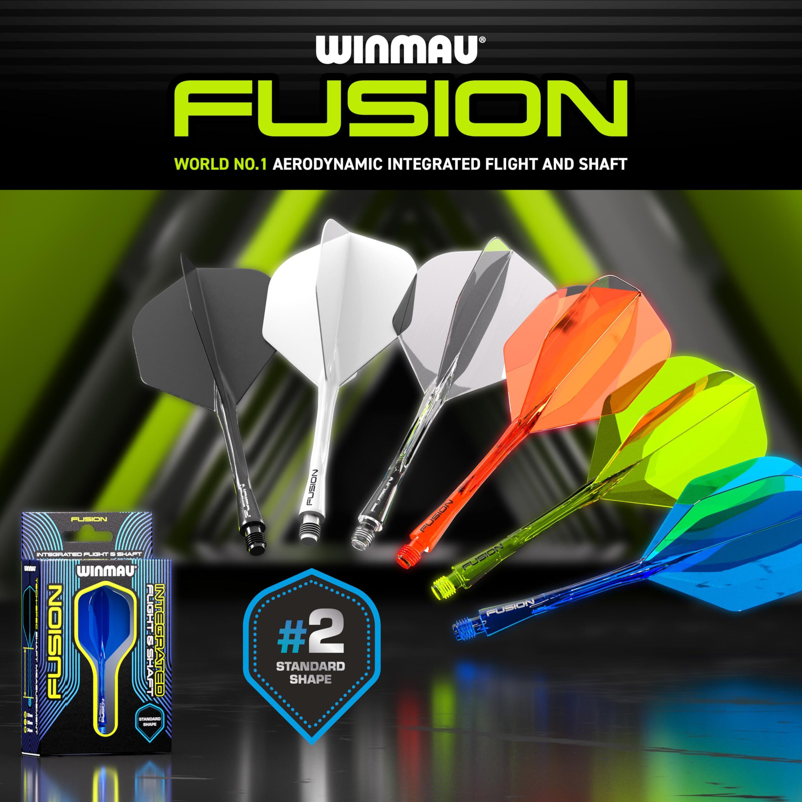 WINMAU Darts - Fusion Integrated Flight & Shaft System - Black Medium ...