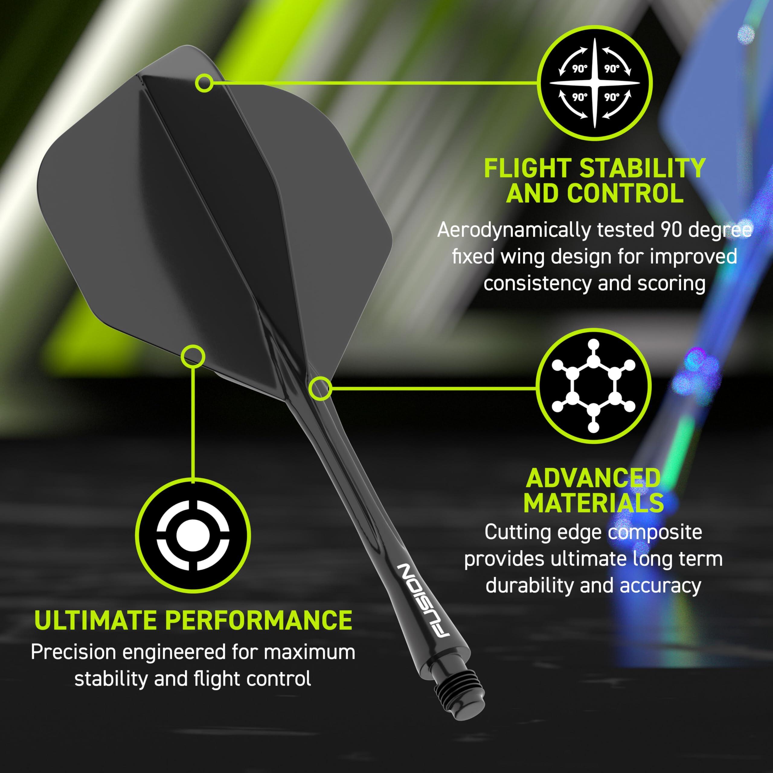 WINMAU Darts - Fusion Integrated Flight & Shaft System - Orange ...