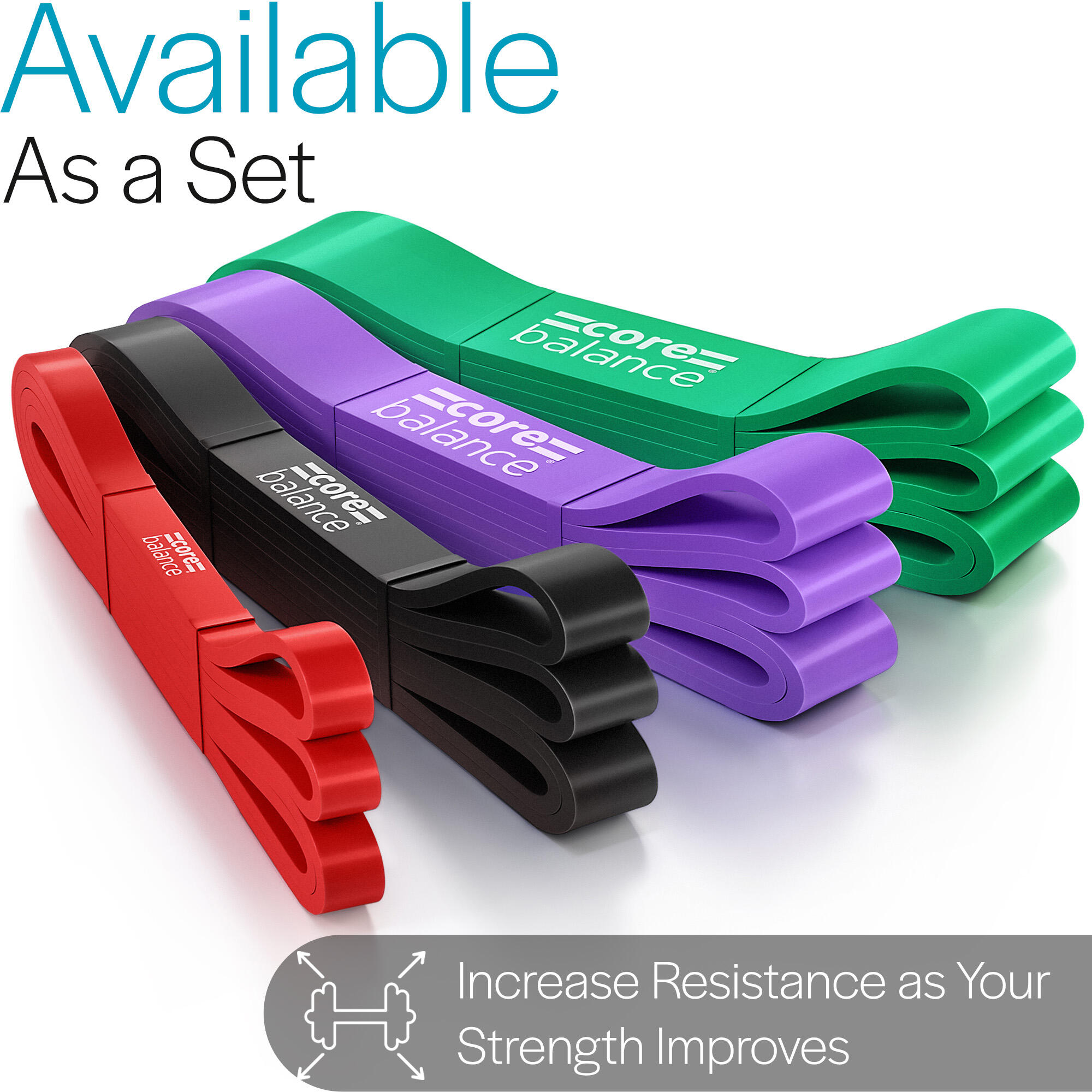 Pull Up Resistance Band Exercise Fitness Latex Medium 10 To 30kg CORE ...