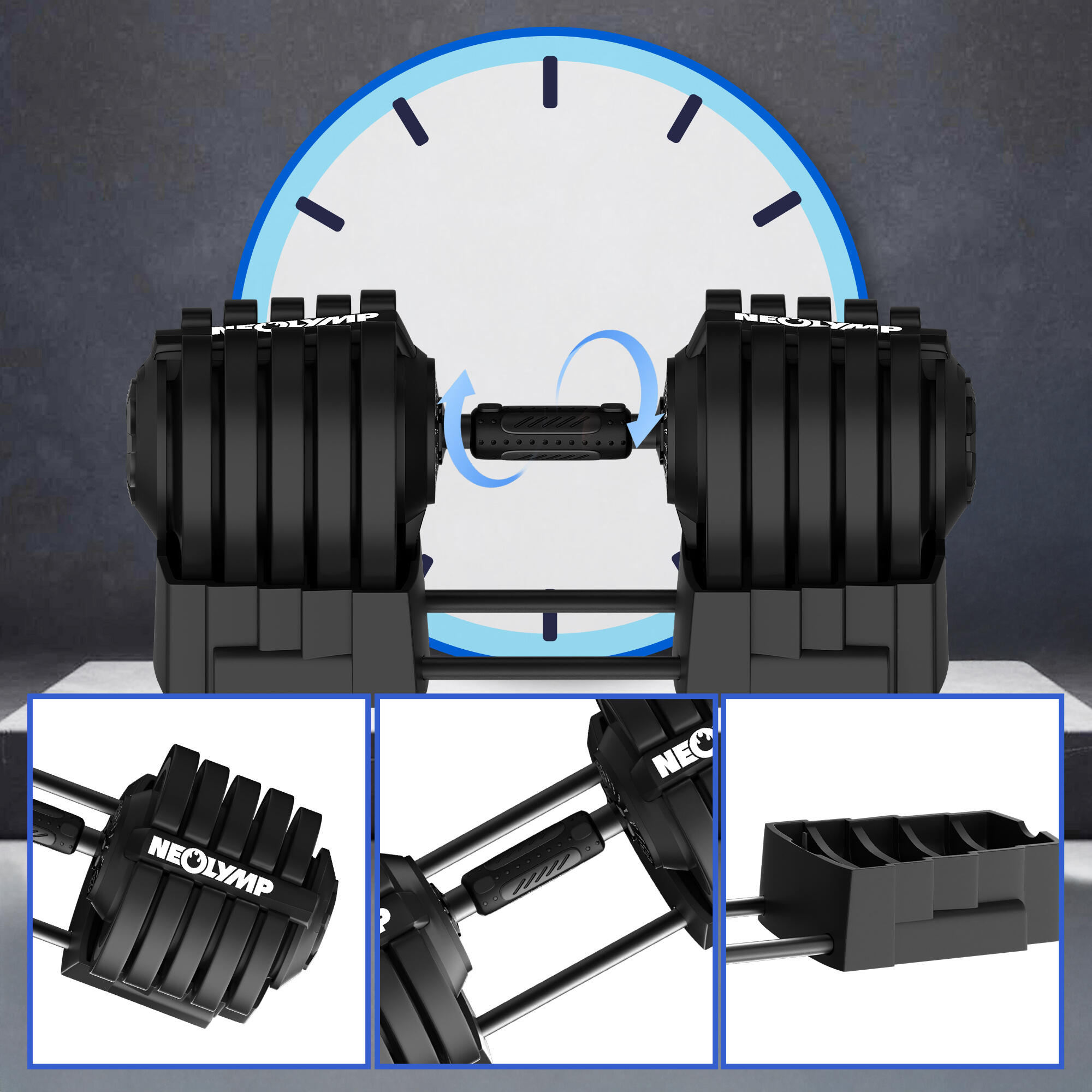 2-in-1 Dumbbell Set 2-40kg – Adjustable Dumbbells & Barbell ...