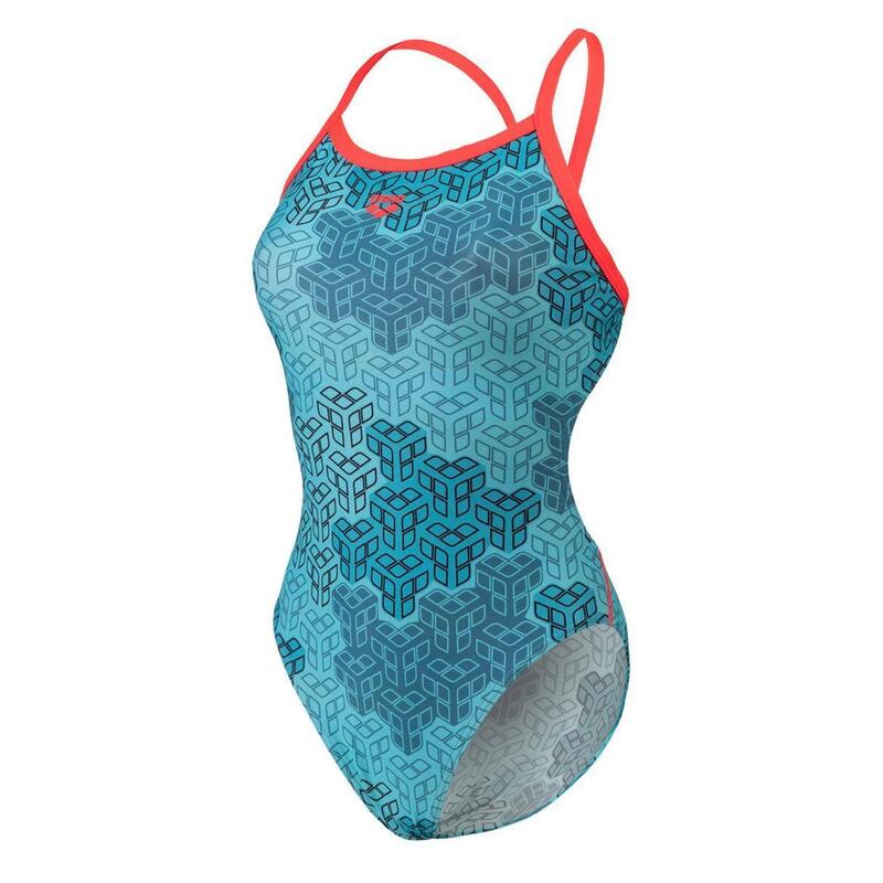 Maillot de bain Arena Camo Kikki Challenge Back - bleu 26 ARENA - Decathlon