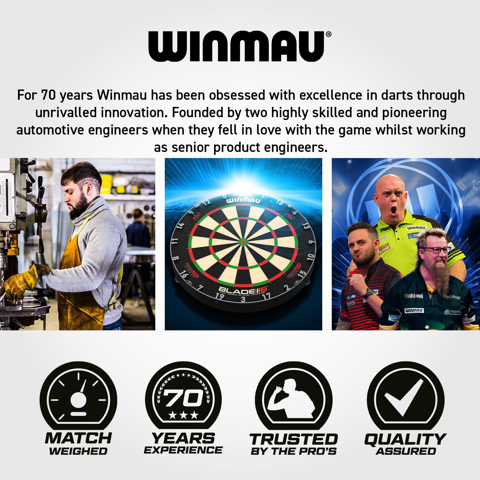 WINMAU Michael Van Gerwen MvG - EvoX 24g Professional Steel Tip Darts ...