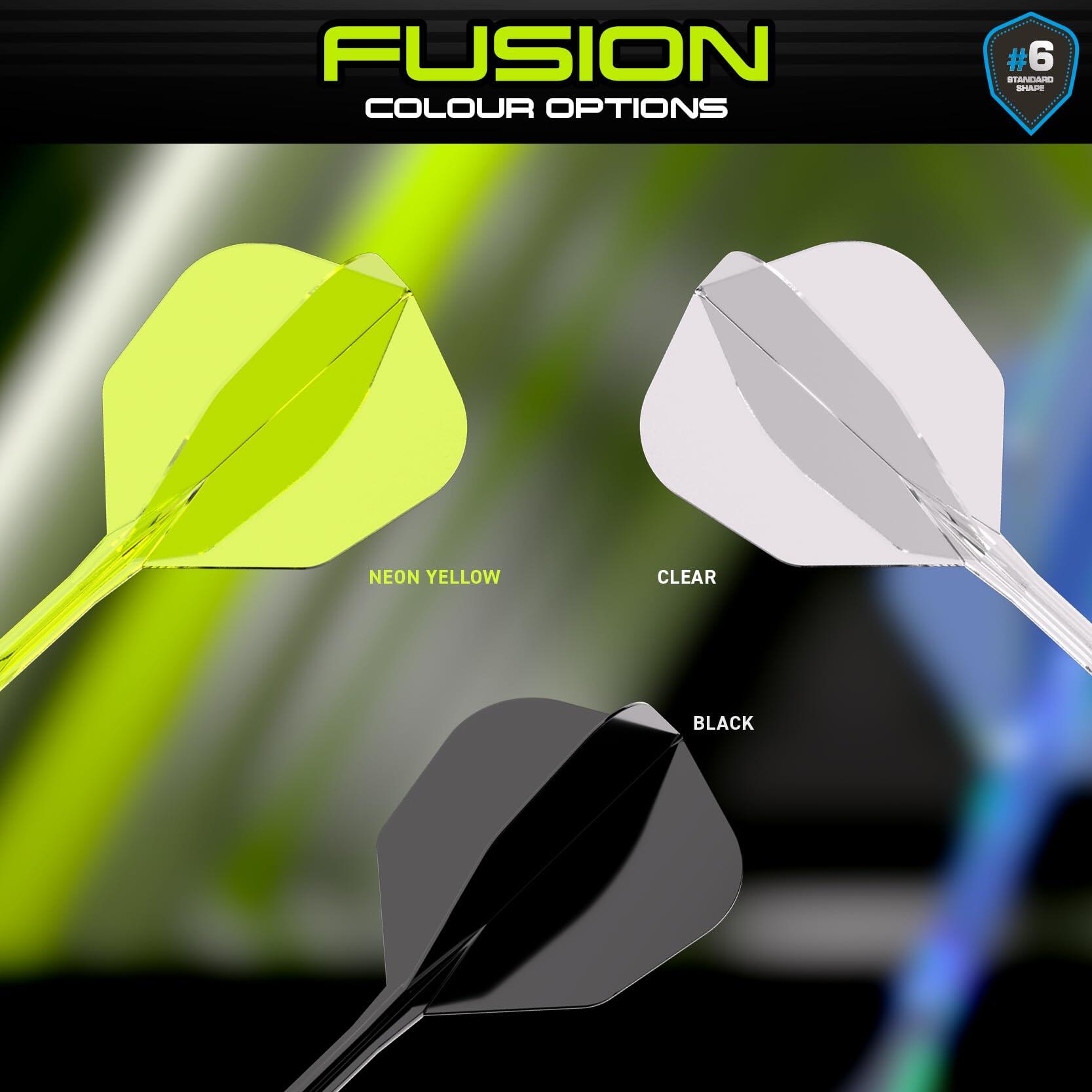 WINMAU Darts - Fusion Integrated Flight & Shaft System - Black ...
