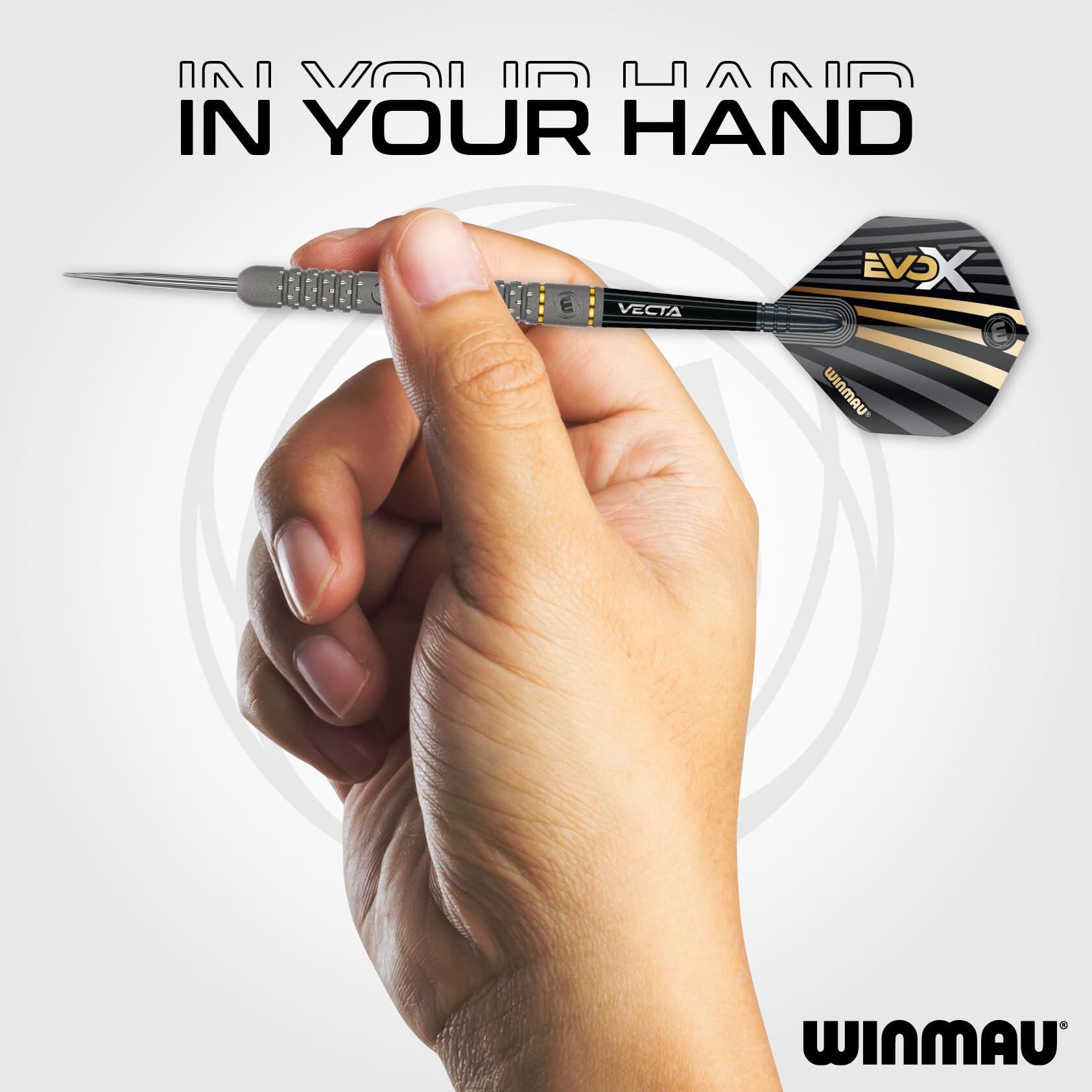 WINMAU Michael Van Gerwen MvG - EvoX 24g Professional Steel Tip Darts ...