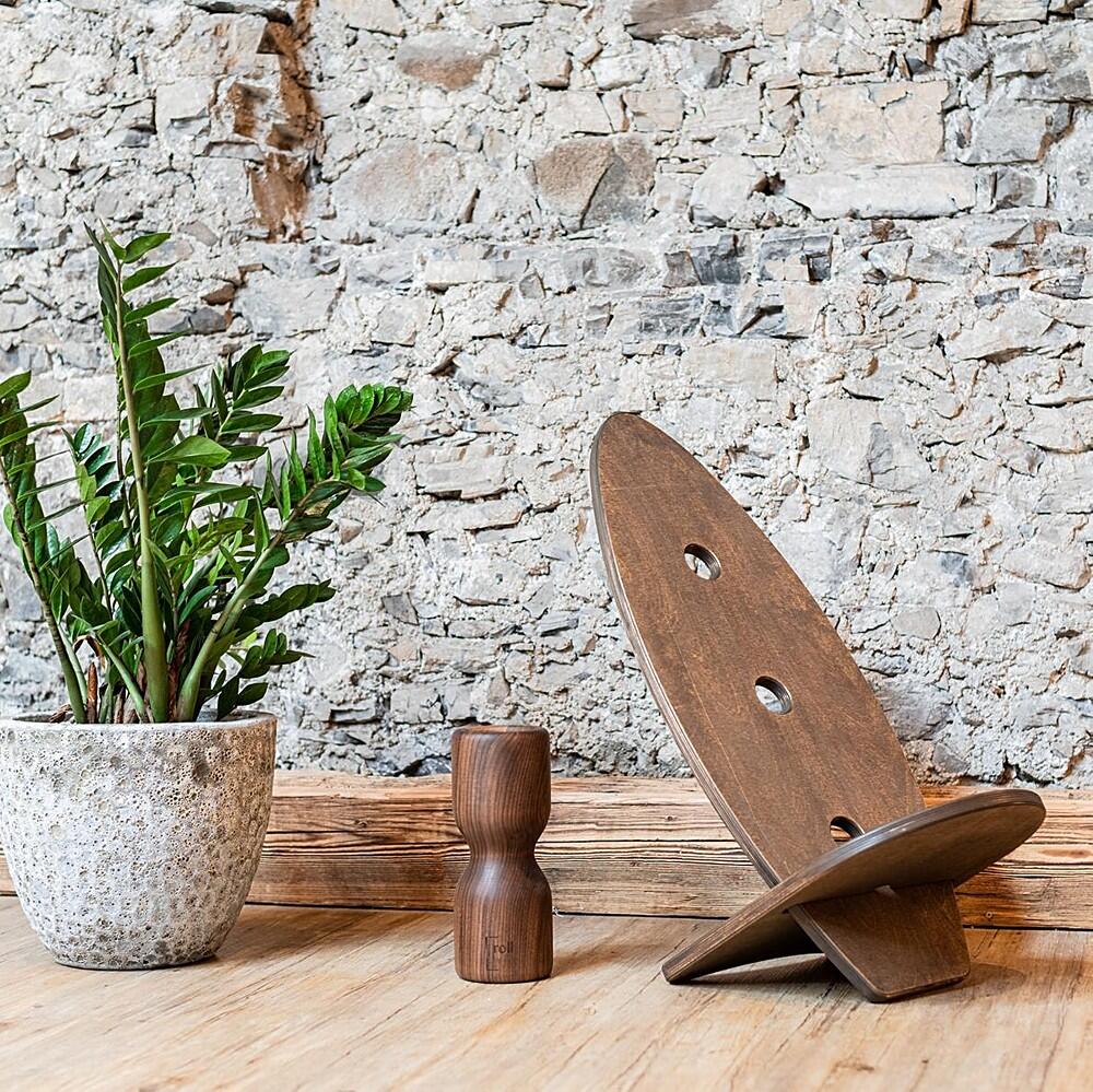 Balance Board Set klein Walnuss dunkeles Brett Handmade in Germany ...