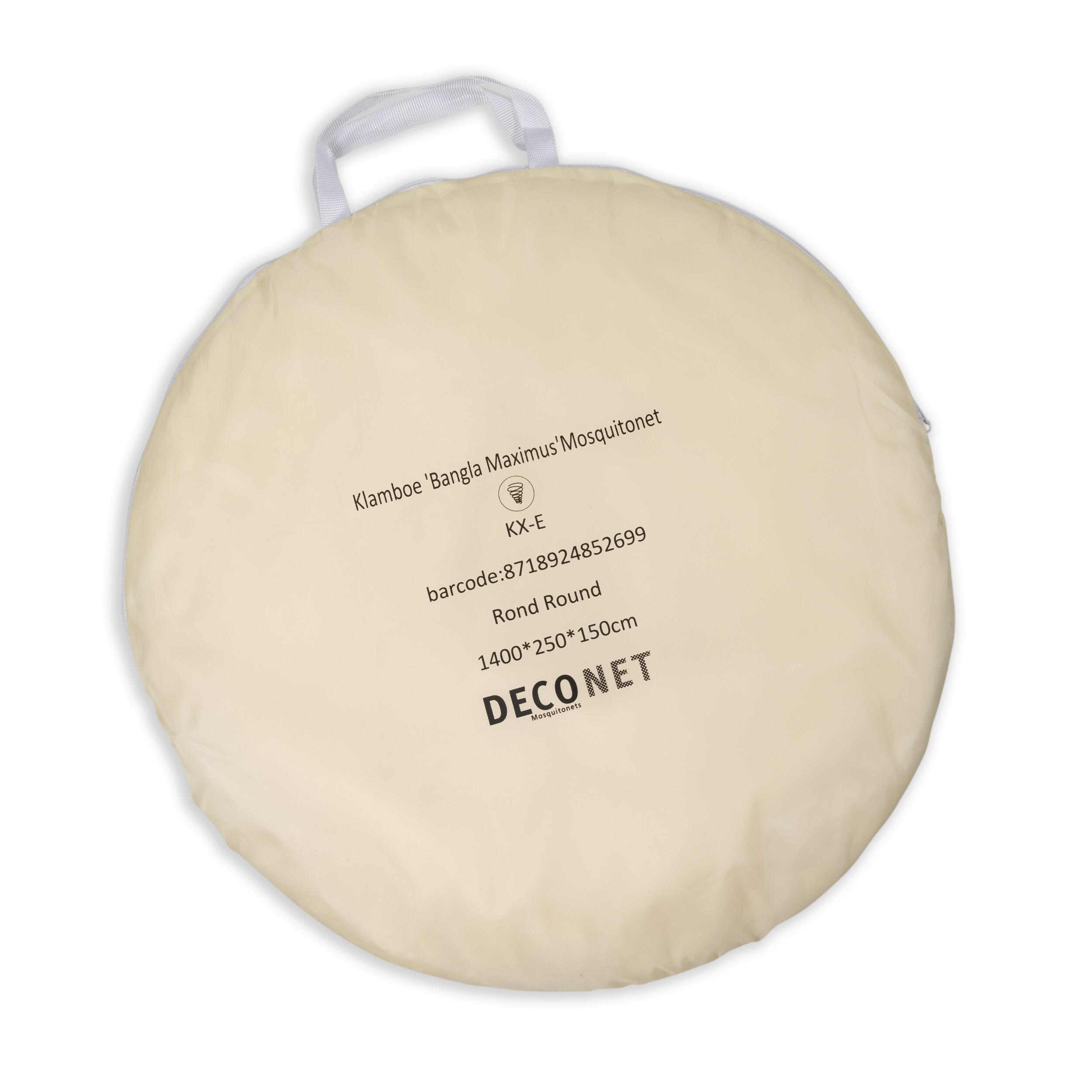 Deconet klamboe - Bangla Max XXL - Topring 150cm, Omtrek 14meter - ECRU ...