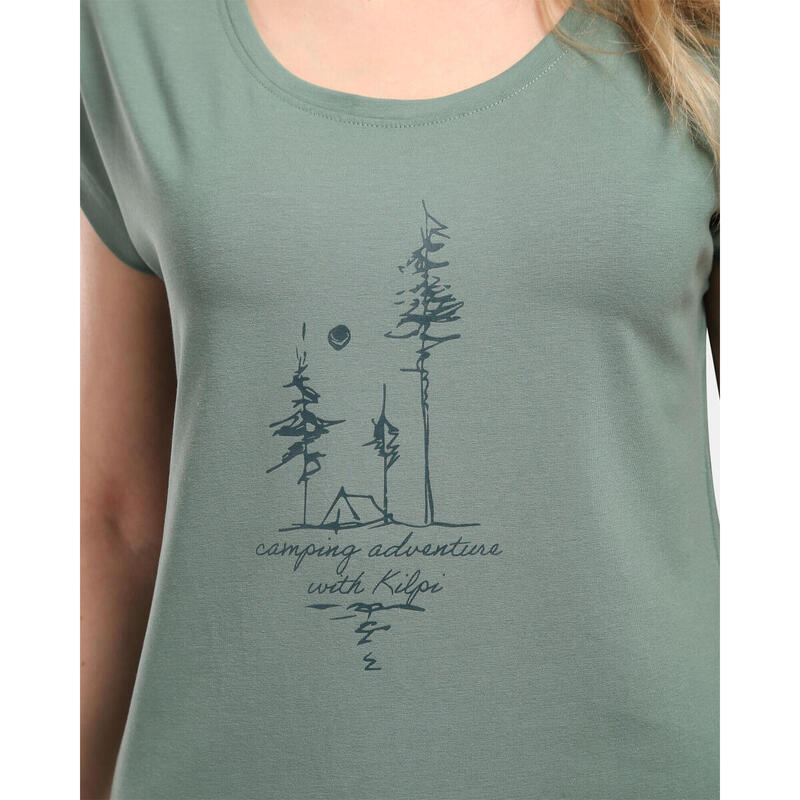 Kilpi Roane-W női pamut póló, 38-as, army zöld KILPI - Decathlon