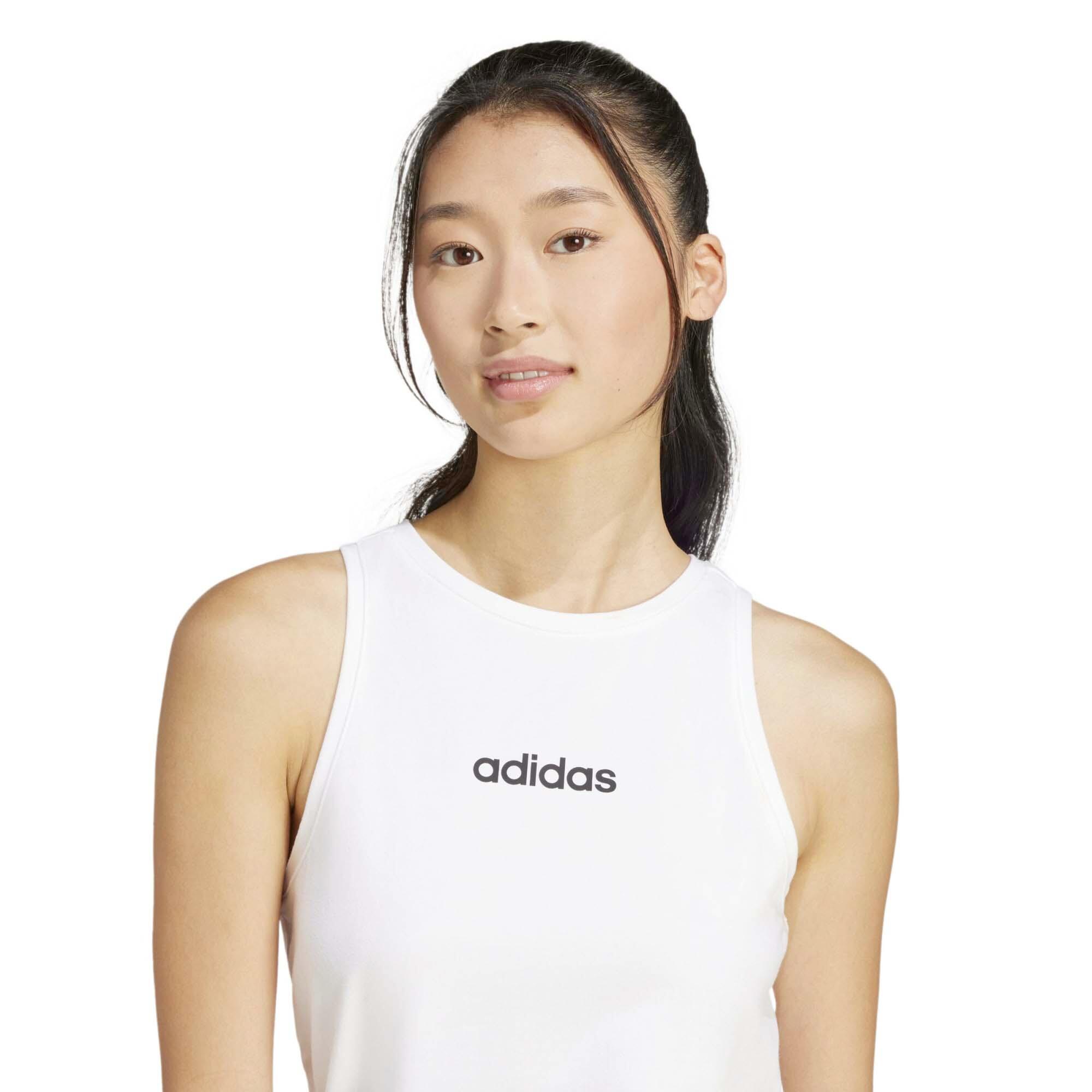 adidas top Essentials Linear donna colore White XS ADIDAS | Decathlon