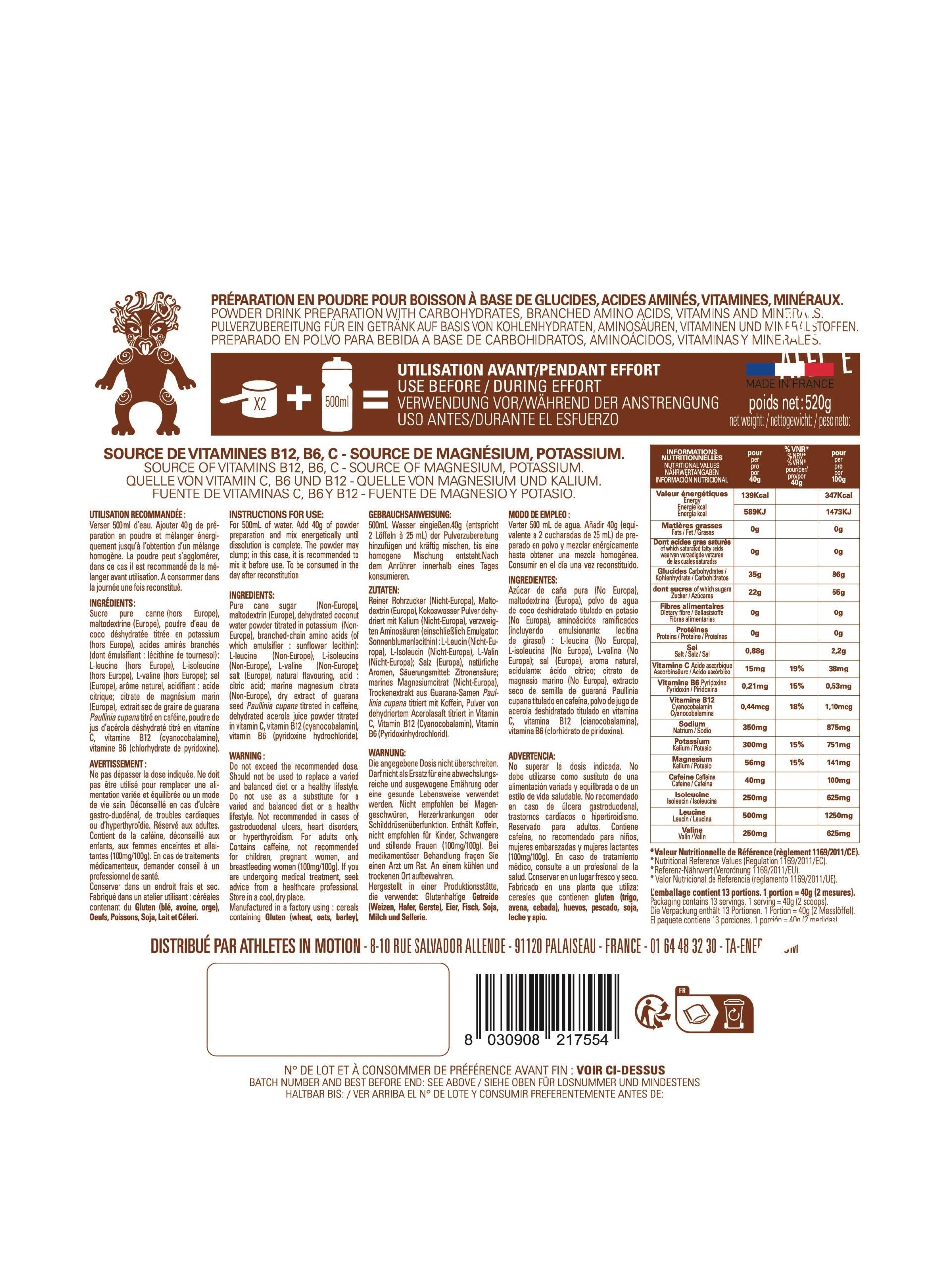 Bevanda isotonica – Carboidrati 35 g, elettroliti 706 mg, BCAA – 520 g TA ENERGY | Decathlon