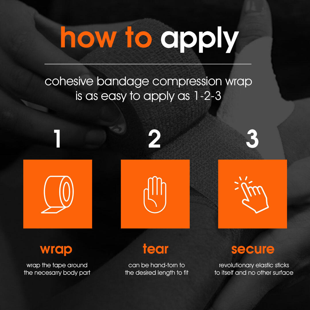 Cohesive Bandage 75mm x 5m Compression Wrap - Sky Blue - 12 Rolls D3 TAPE | Decathlon