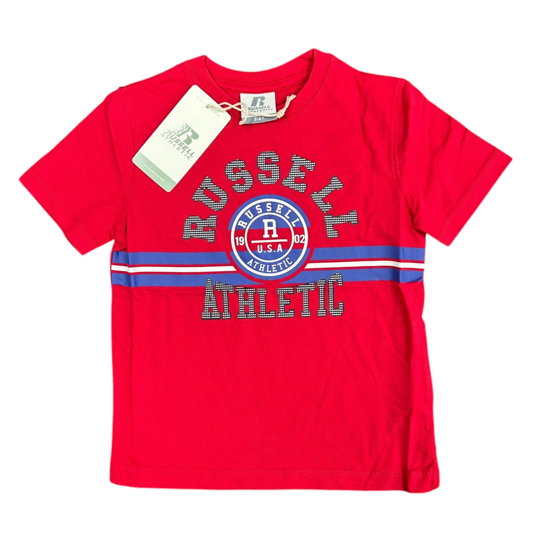 Russell Athletic Kid's T-Shirt Tango Red Graphic Top RUSSEL ATHLETIC ...