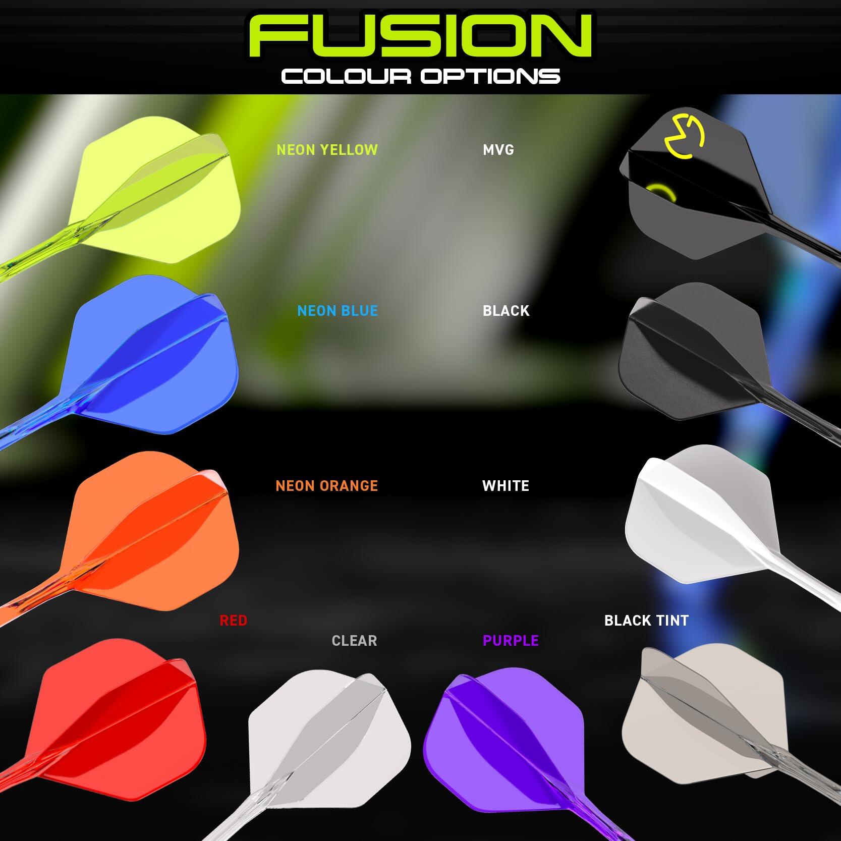 WINMAU Darts - Fusion Integrated Flight & Shaft System - Red Short ...