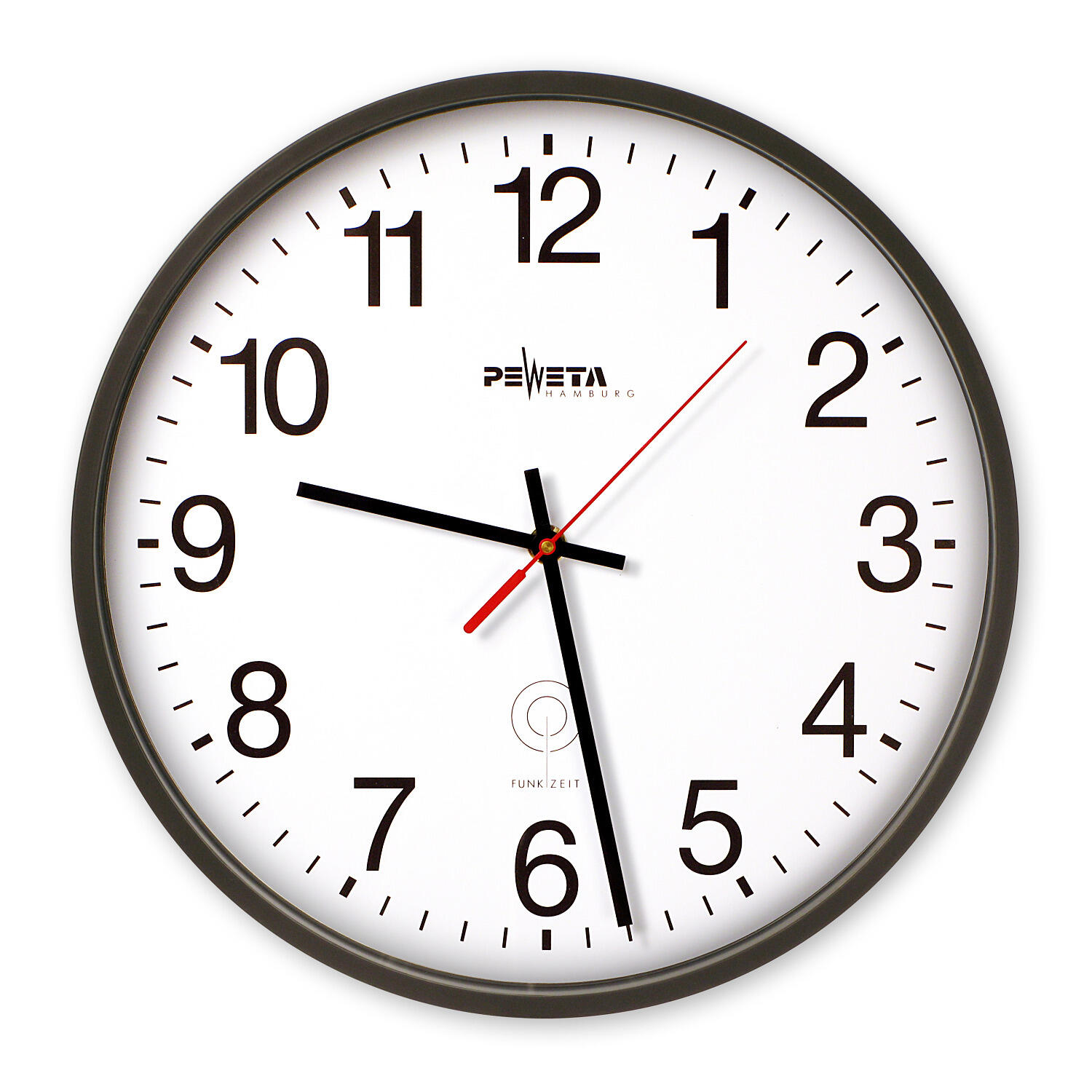 Radio controlled wall clock ø 30 cm Clock face with Arabic numerals ...