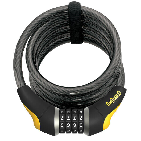 OnGuard Doberman Cable Lock 185cm x 12mm - Combo Bicycle Lock ONGUARD ...