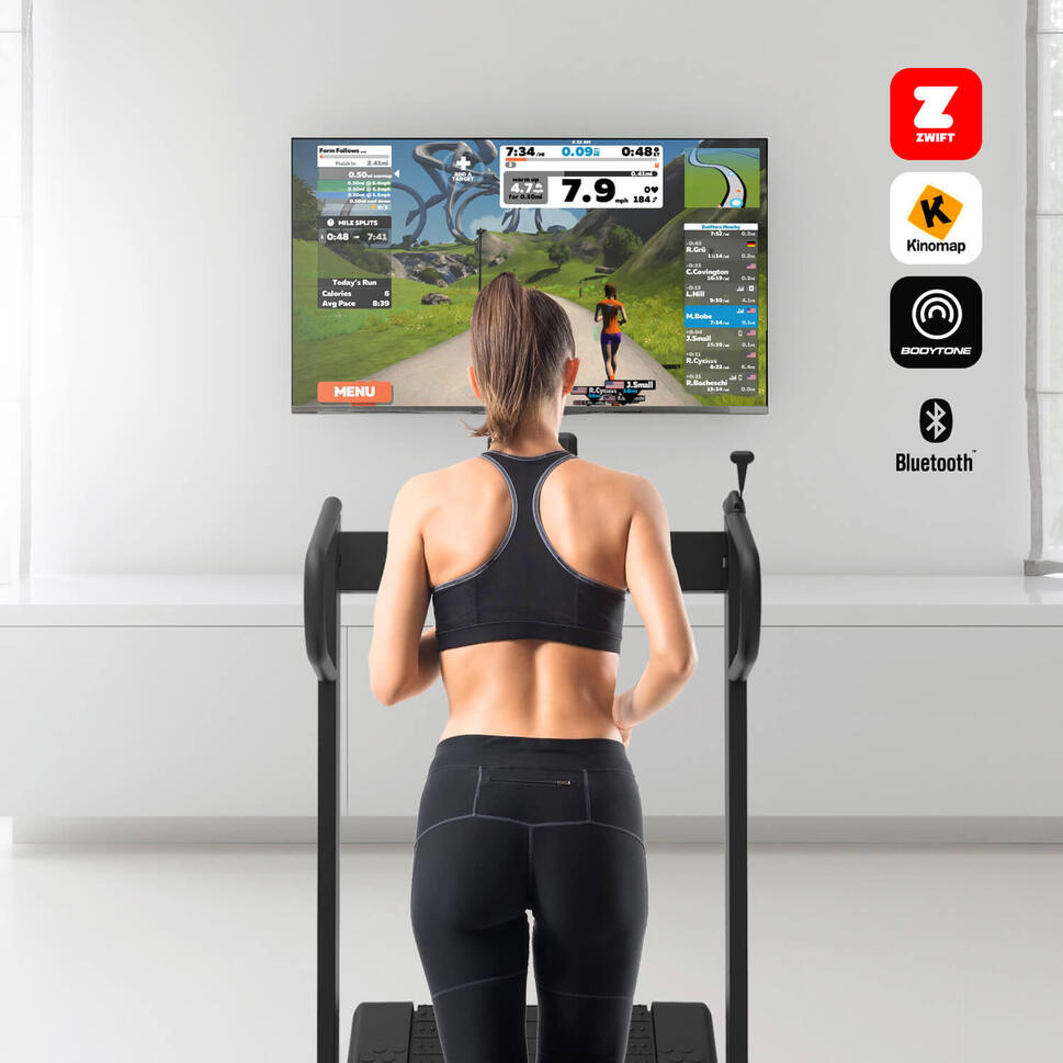 Tapis de course courbe sans moteur affichage LED. Consommation 0 ...