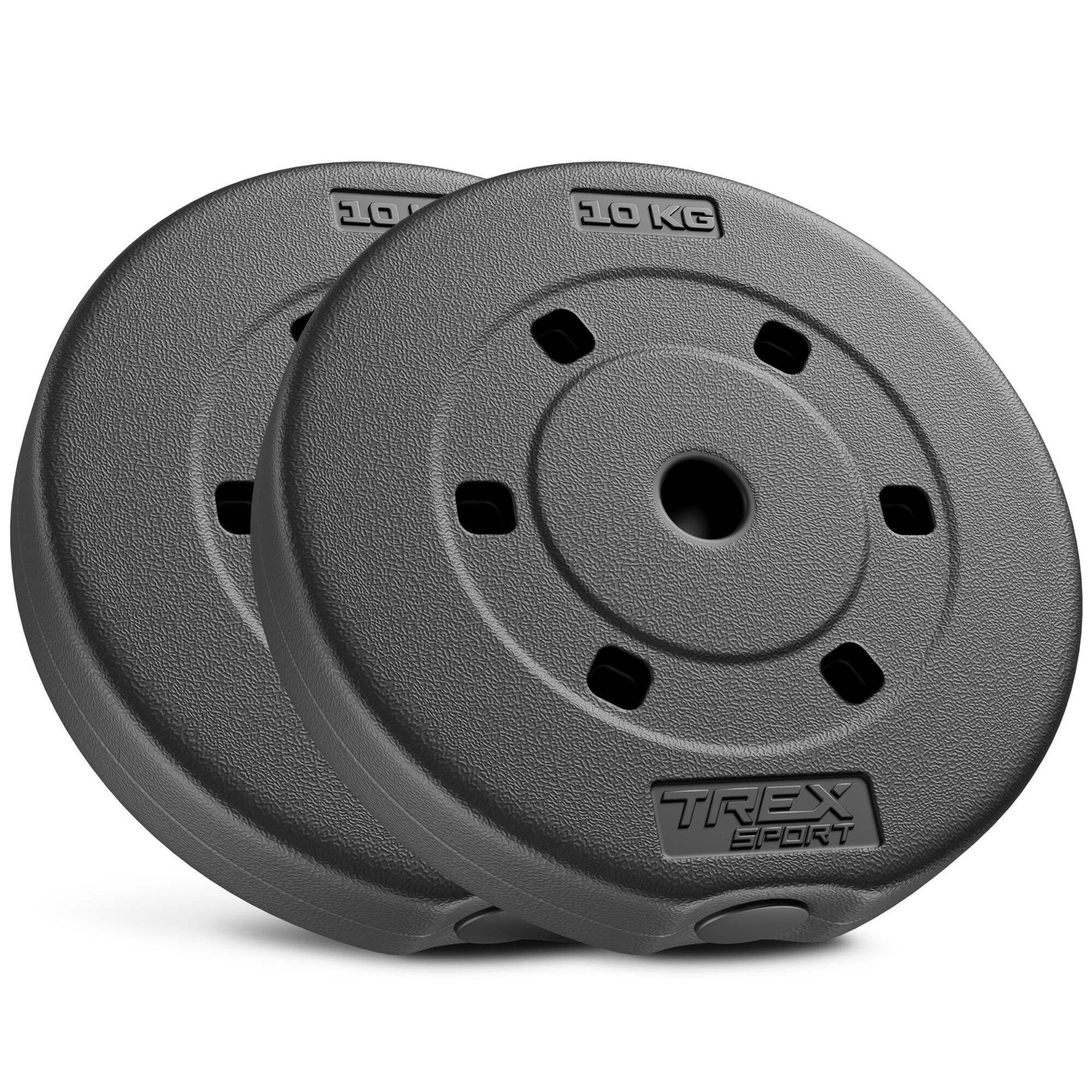 Bituminöse Gewichte für Trex Sport Langhanteln 20kg (2×10kg) | Decathlon