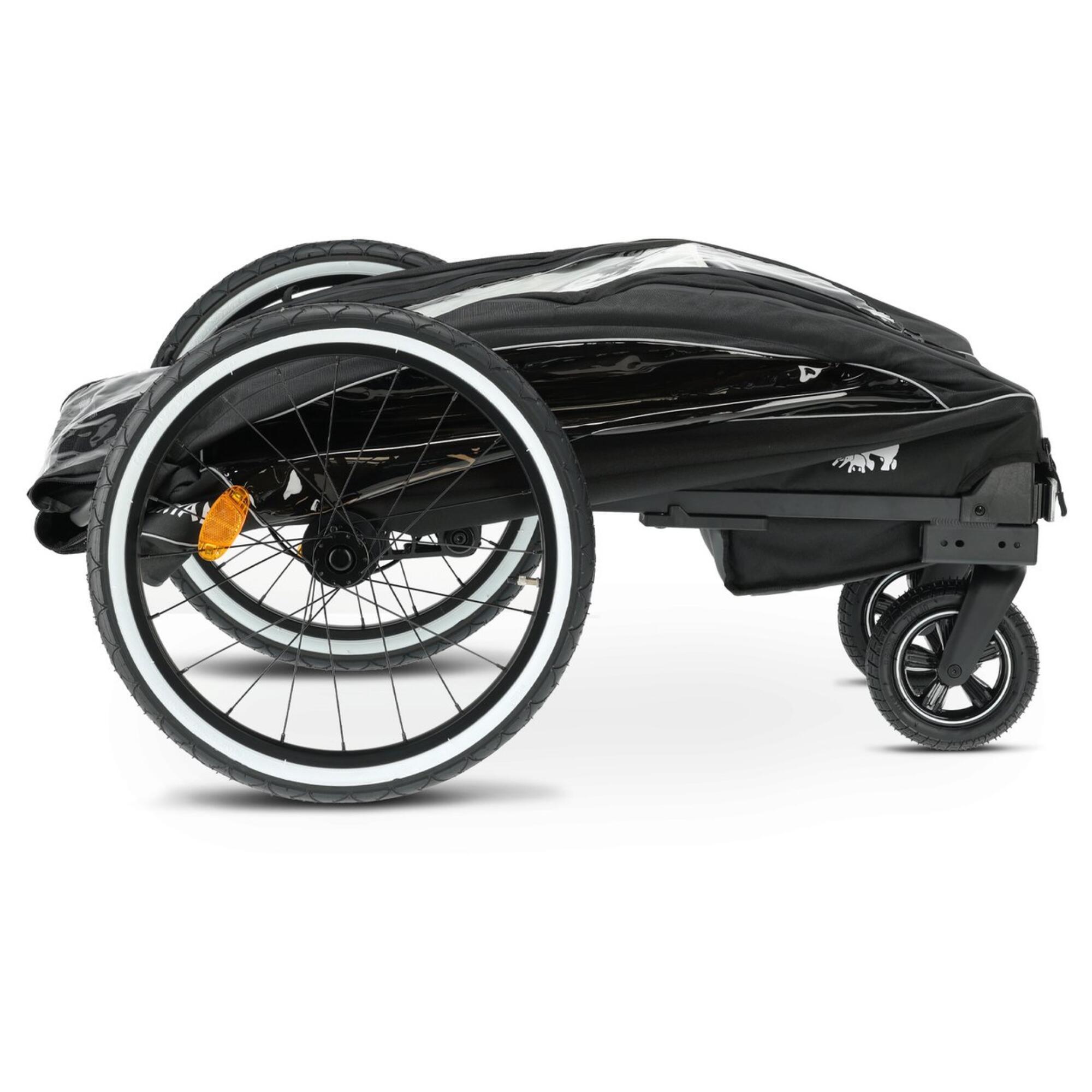 Luxury Bike Trailer - 3-in-1 Bike Trailer - Stroller - 1 Person - Black ...