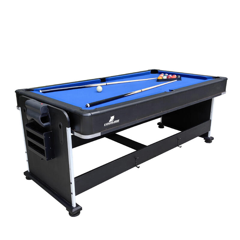 Table Multi Jeux, 4-en-1| Billard, Push-Hockey, Ping-Pong, Noire COUGAR | Decathlon