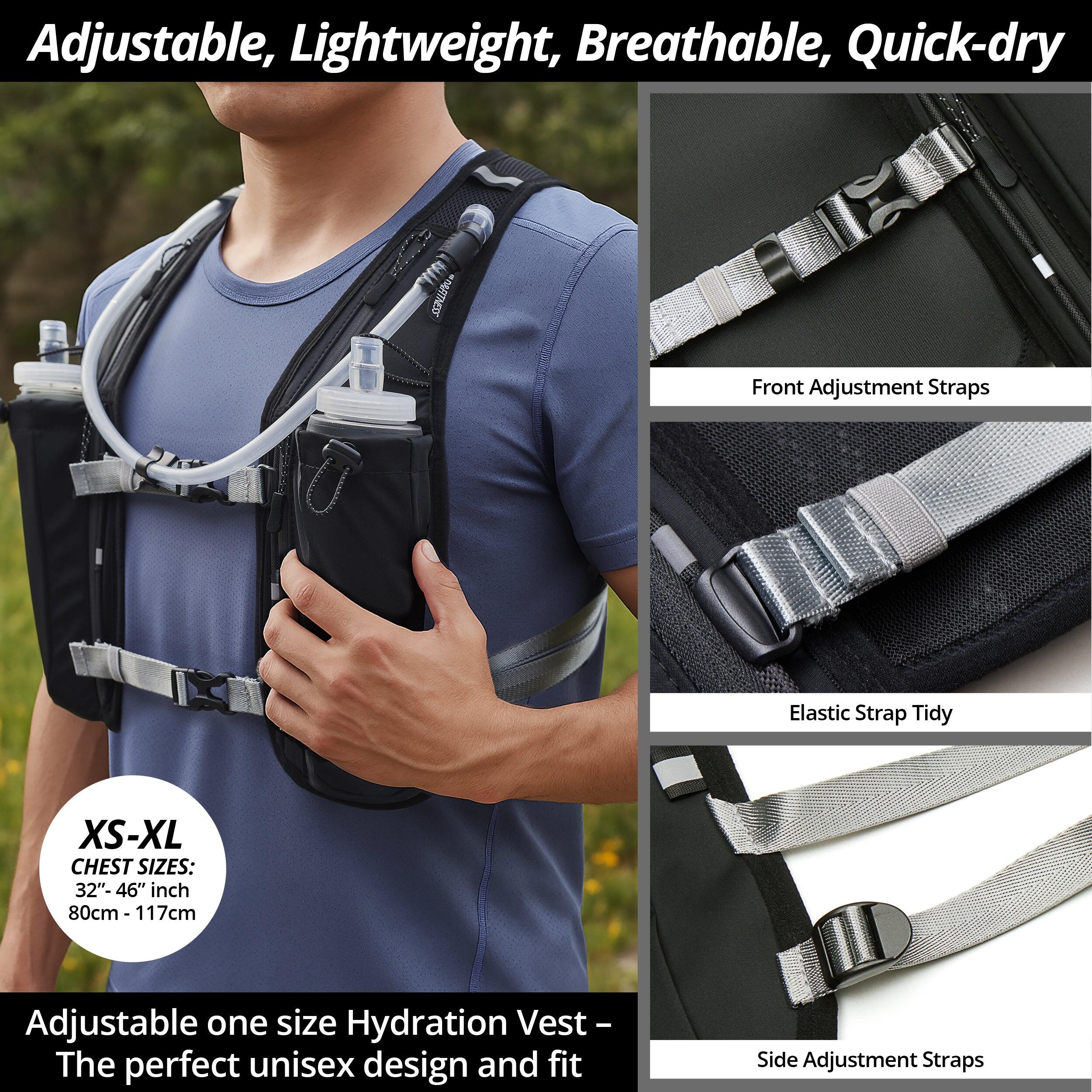 Hydration Running Vest with Soft Flasks & Bladder | Decathlon
