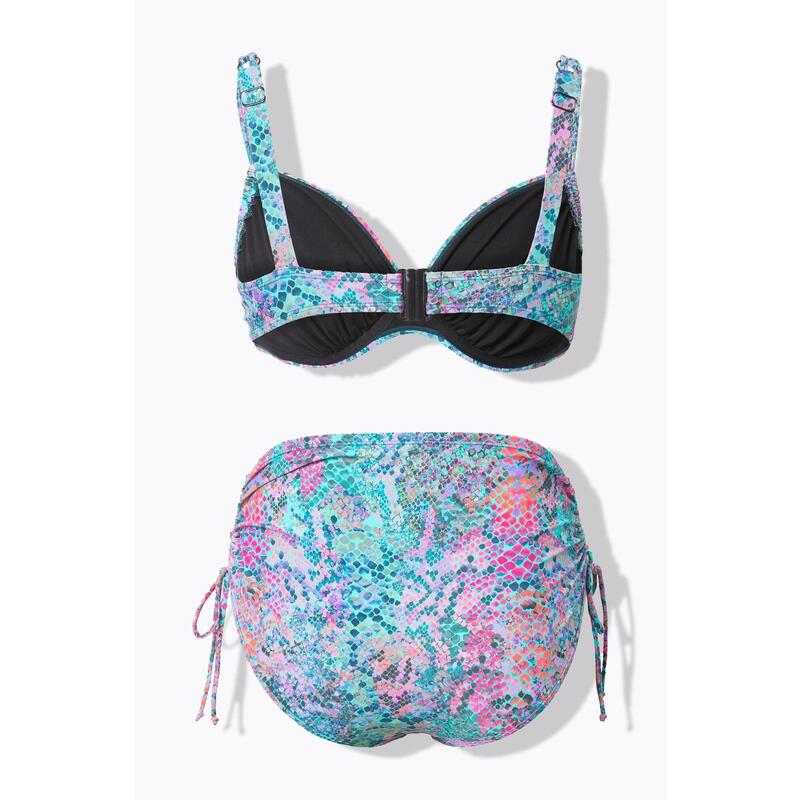 Femme Bikini python avec bonnets à armatures et bretelles doubles ...