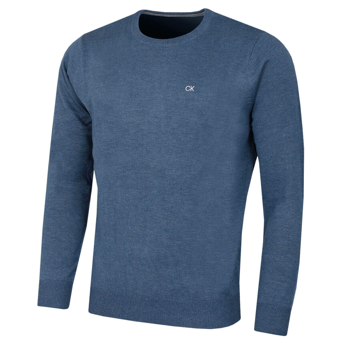 Calvin Klein Mens Crew Neck Sweater - Light Blue Marl - L CALVIN KLEIN ...