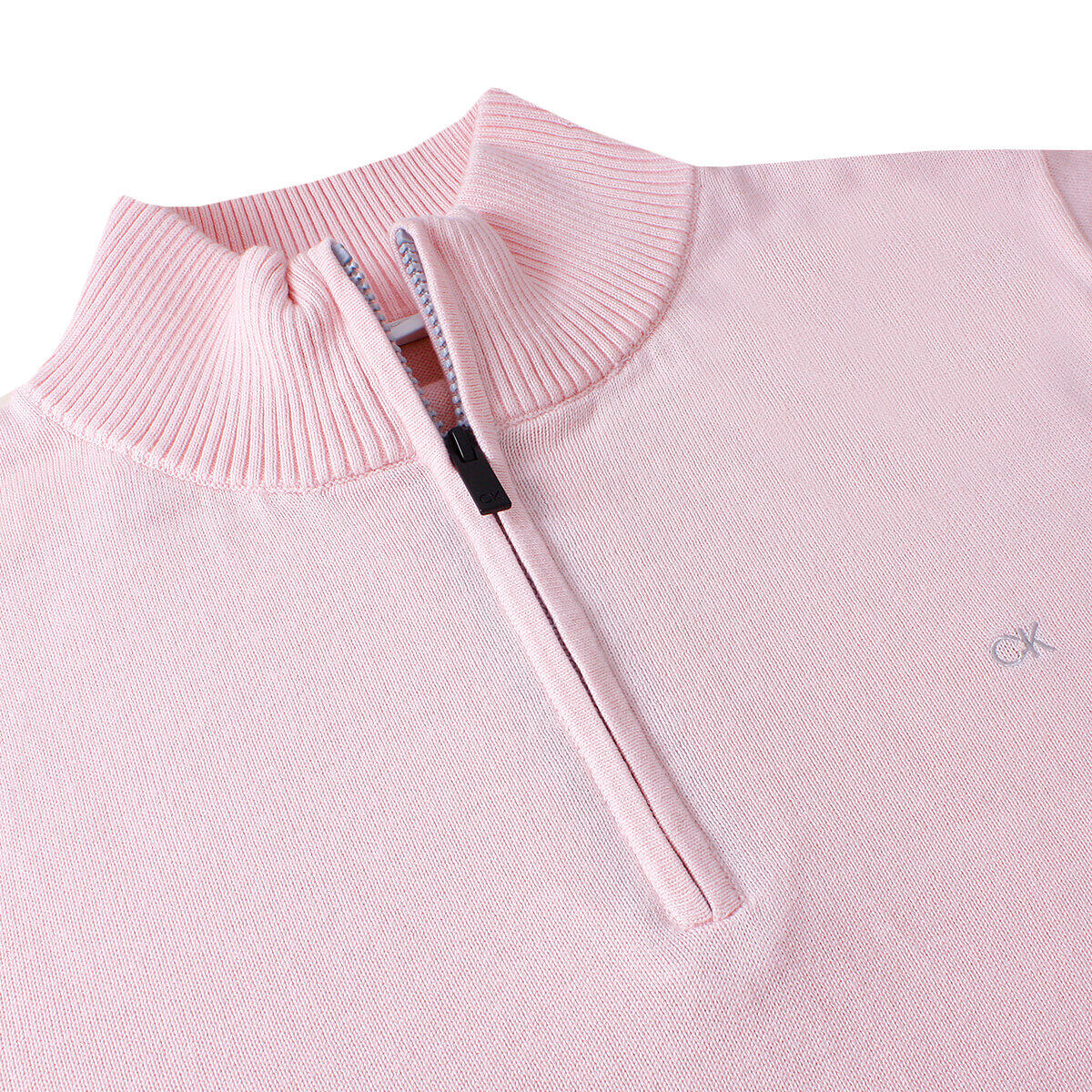 Calvin Klein Mens Campus 1/2 Zip Sweater - Baby Pink - M CALVIN KLEIN ...