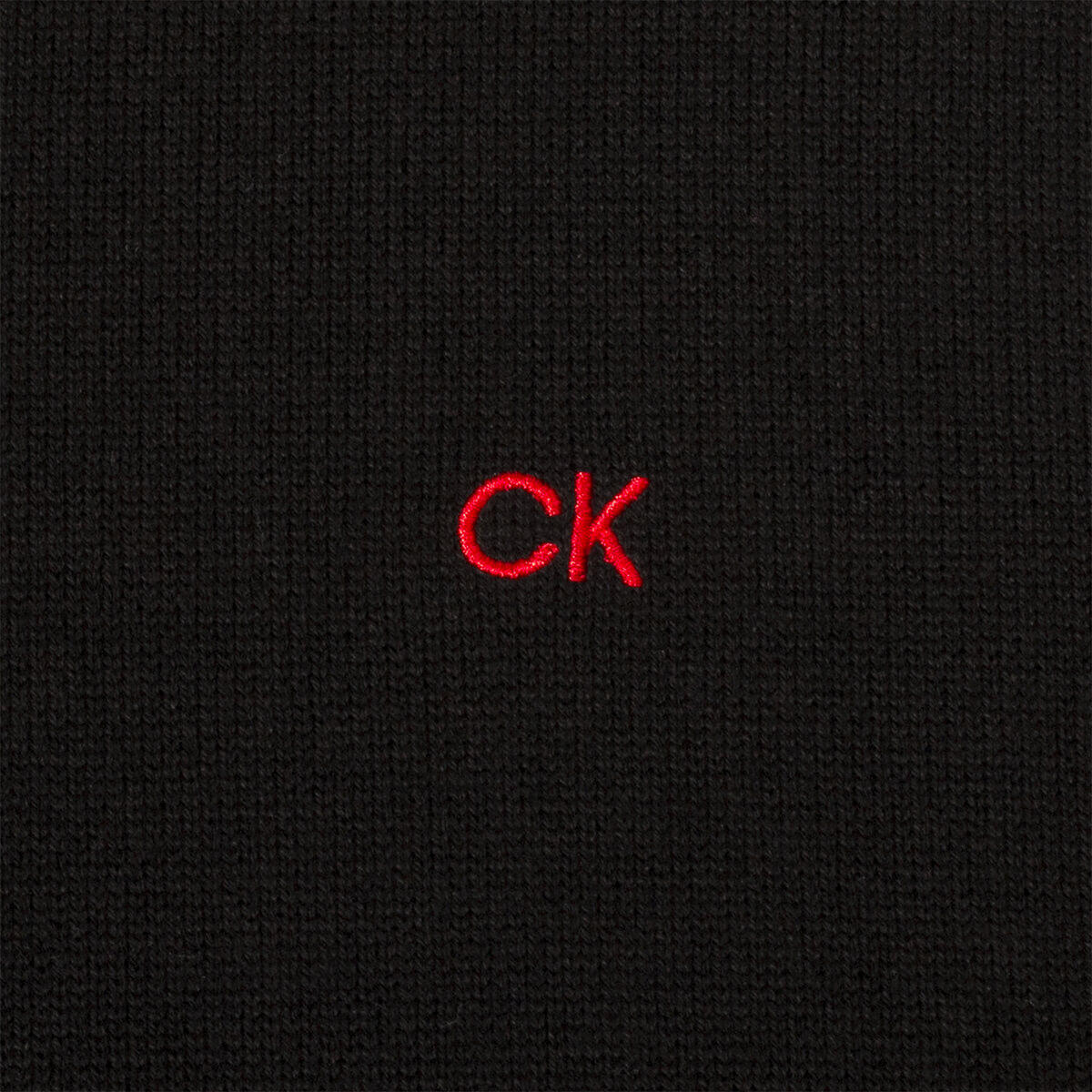 Calvin Klein Mens Campus 1/2 Zip Sweater - Black/Red - S CALVIN KLEIN | Decathlon