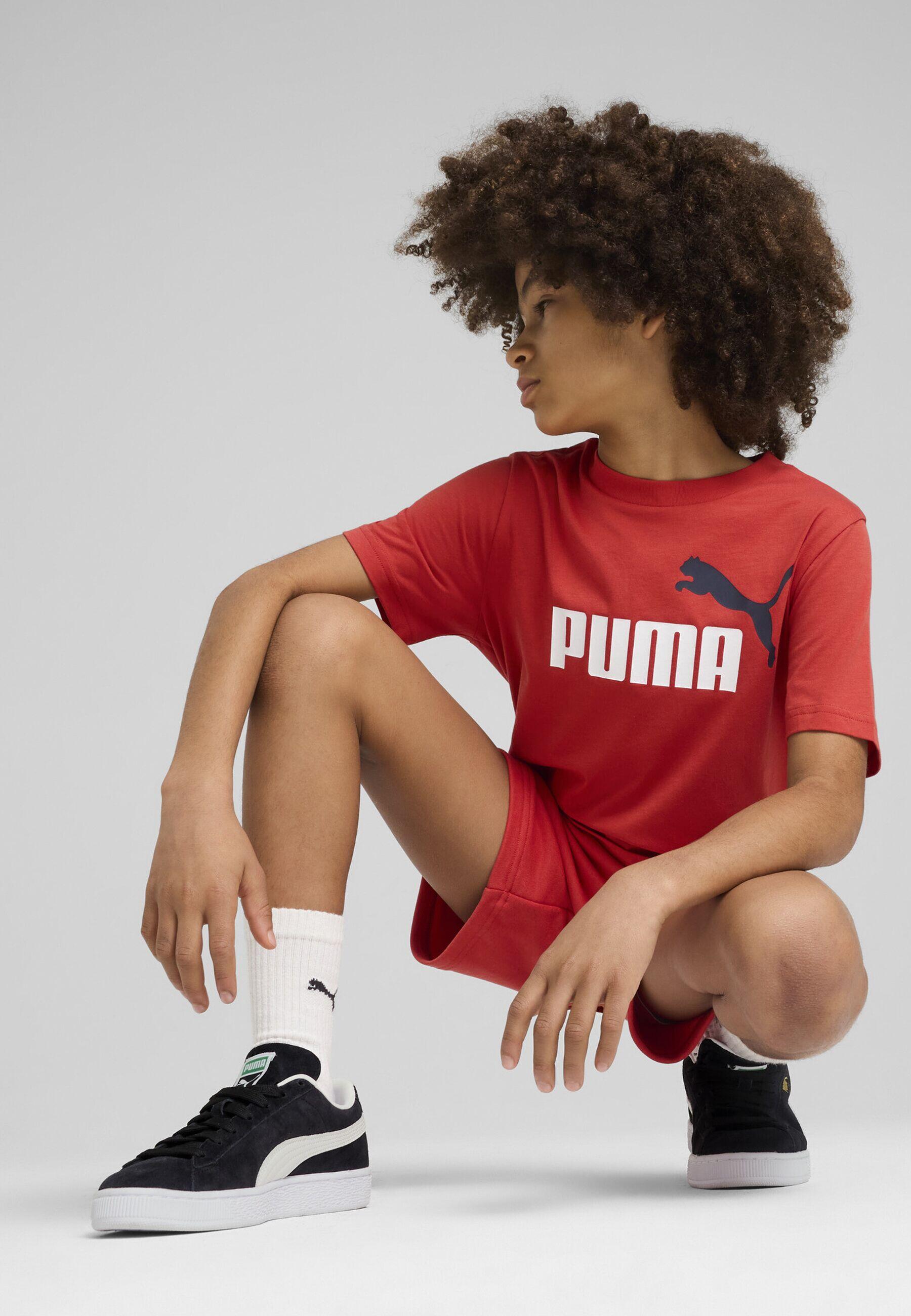 Essentials Colour No.1-logo T-shirt voor jongeren PUMA Red Fire | Decathlon