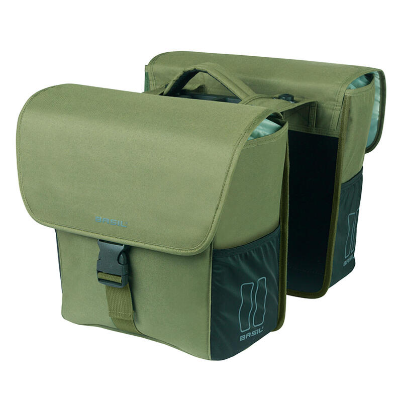 Sacoche double Go MIK, vert foncé BASIL | Decathlon