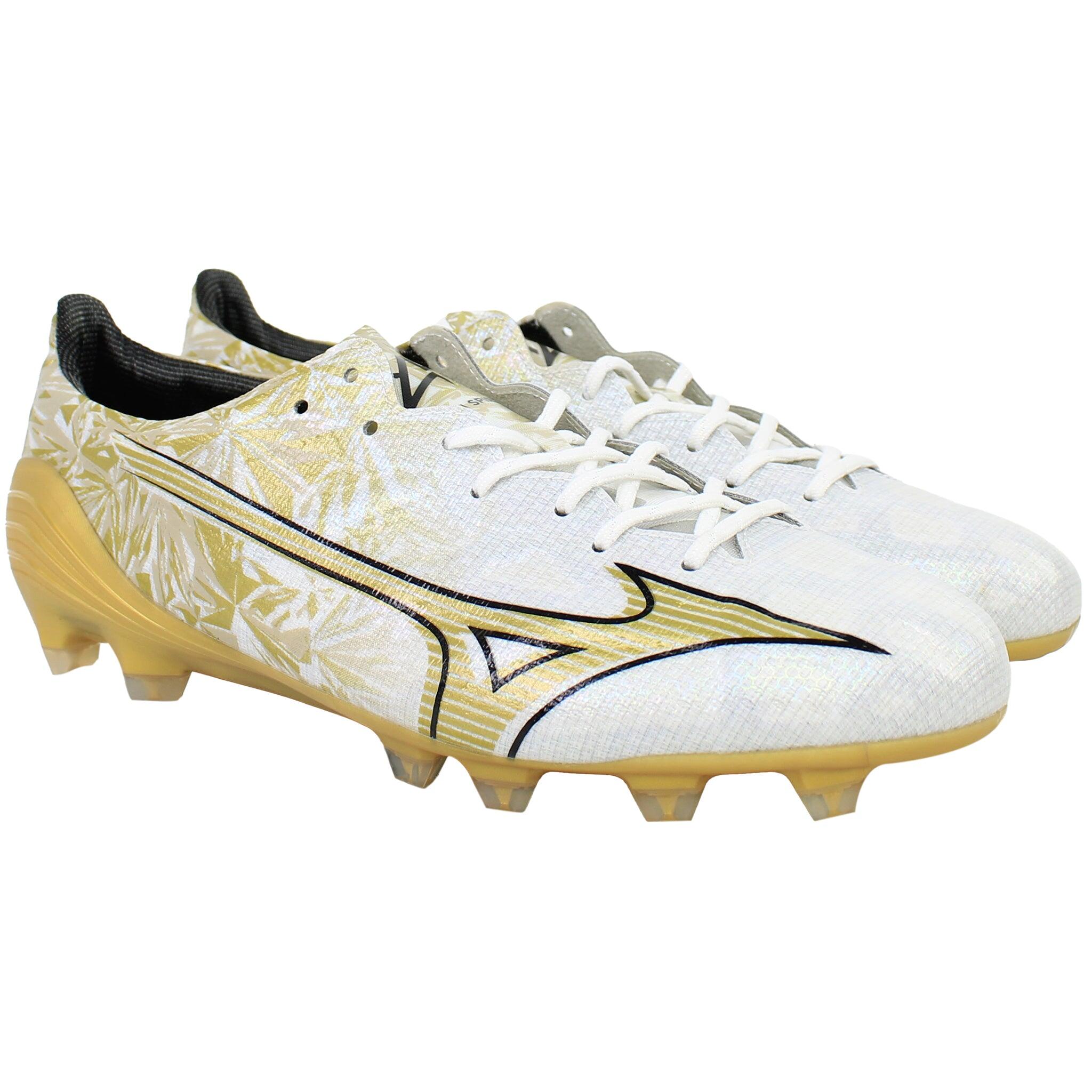 Mizuno Alpha Japan Mens White/Gold Football Boots | Decathlon