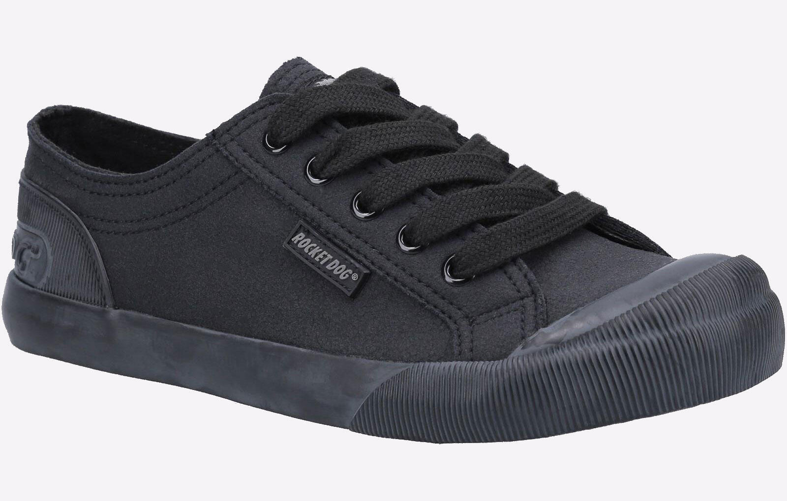 Rocket Dog Jazzin Women's Low-Cut Lace-Up Trainers - Black | Decathlon