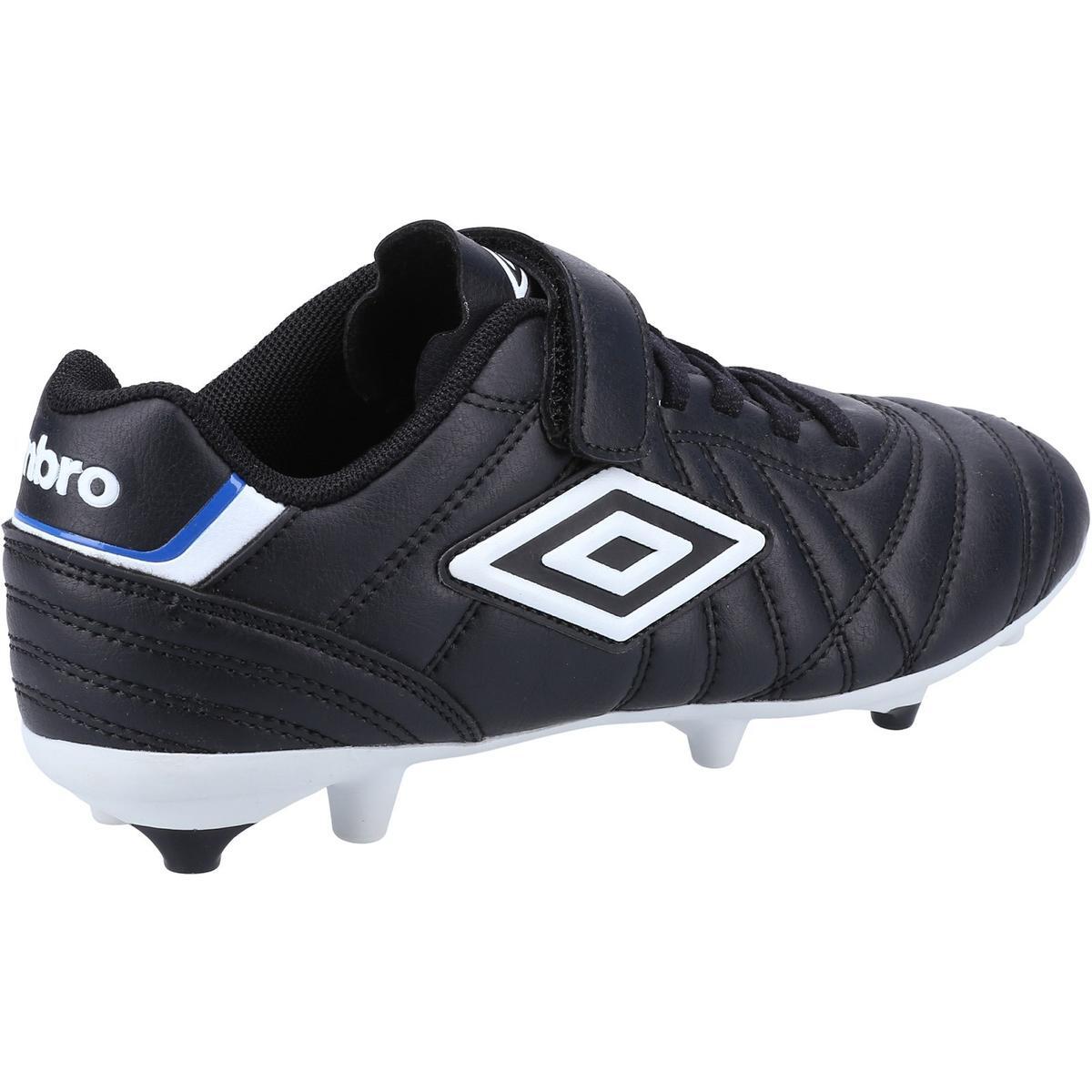 Umbro Speciali Liga Firm Ground Jnr Velcro Football Boot Black/White UK ...