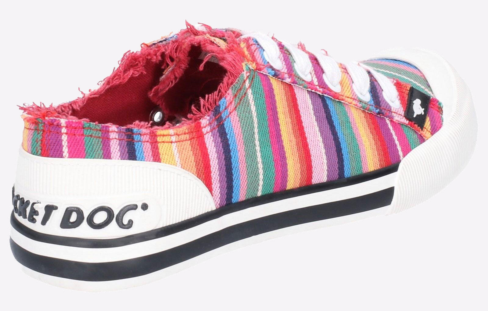 Rocket Dog Jazzin Eden Stripe Cotton Women's Red Multi Trainers | Decathlon