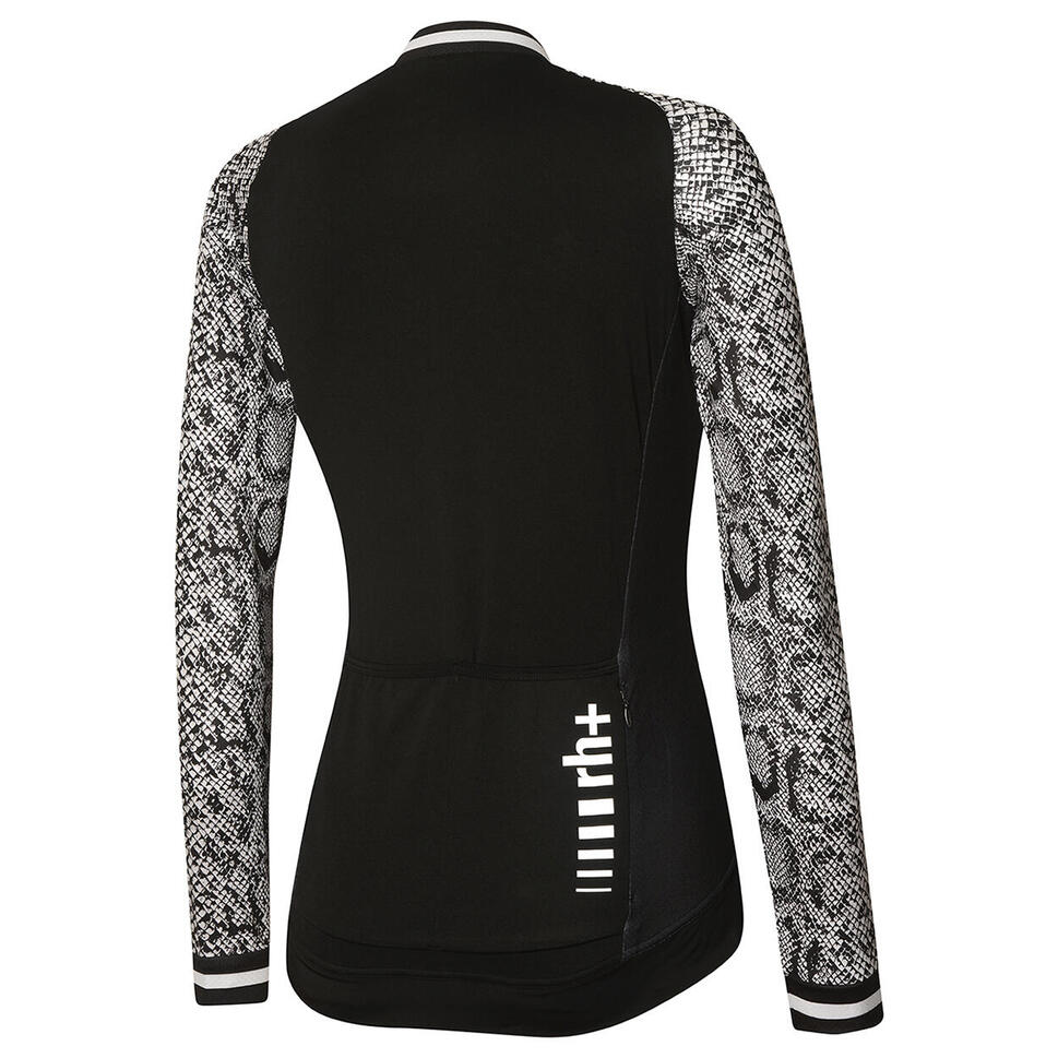 RH+ RH+ Fashion Lab Long Sleeve W Jersey Fietsshirt ZWART/PYTHON S ...