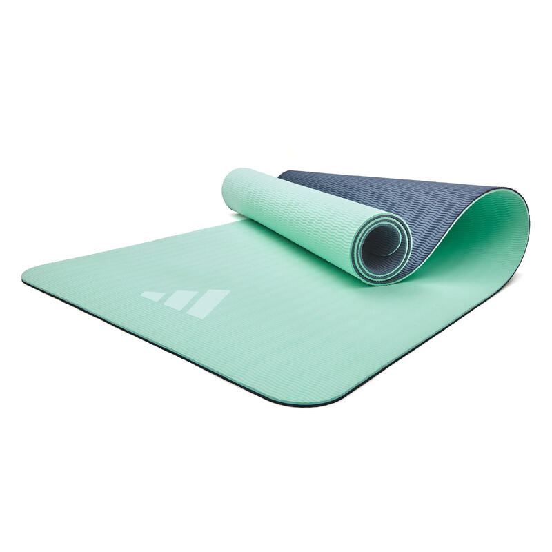 Tapis de yoga double face Adidas - 6 mm - Bleu / Jaune ADIDAS | Decathlon