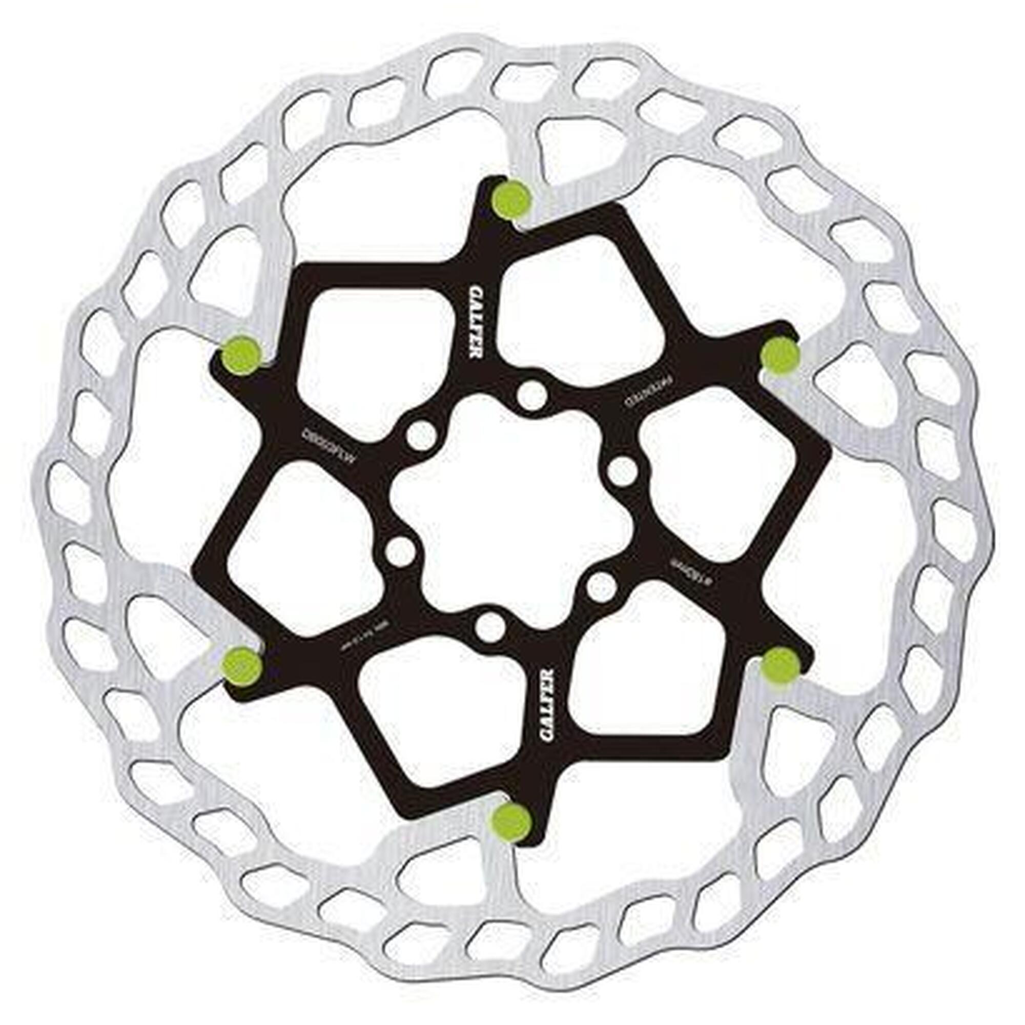 Disque Galfer Disc Wave flottant 6 trous 203 mm (pins verts) GALFER ...