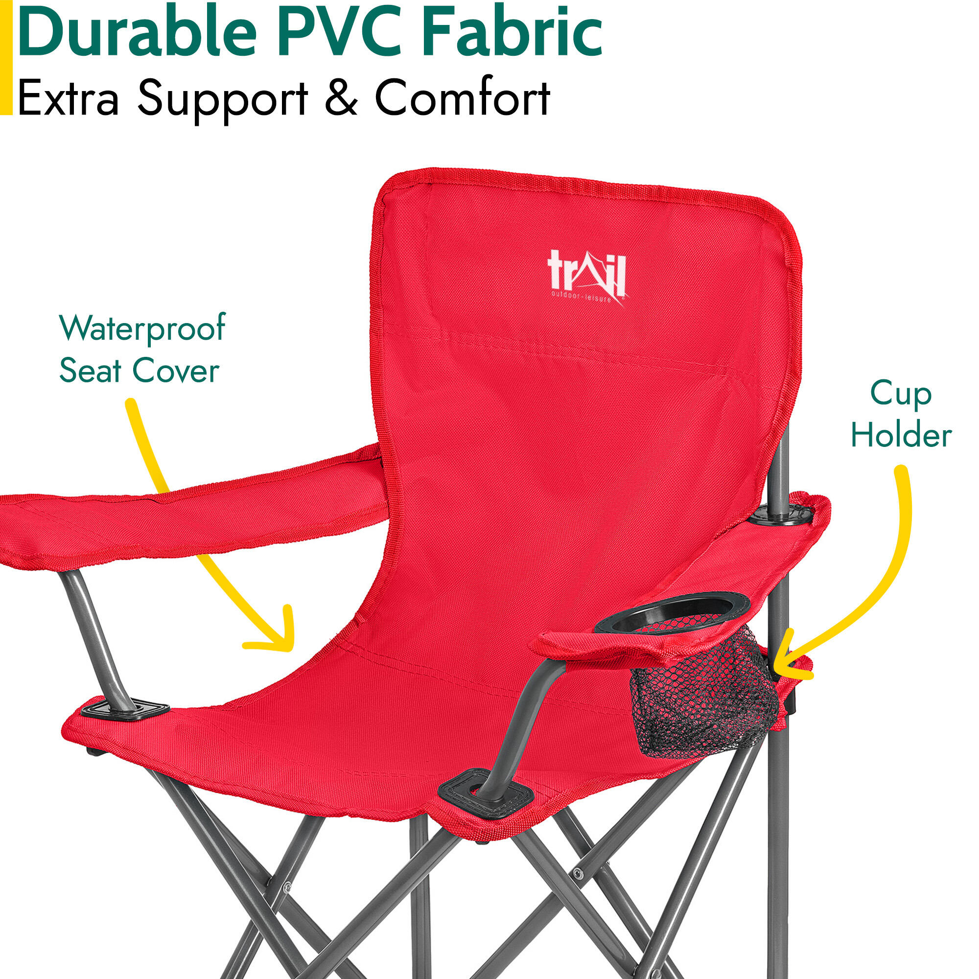 Kids Camping Chair Lightweight Folding Outdoor Childrens Seat With ...