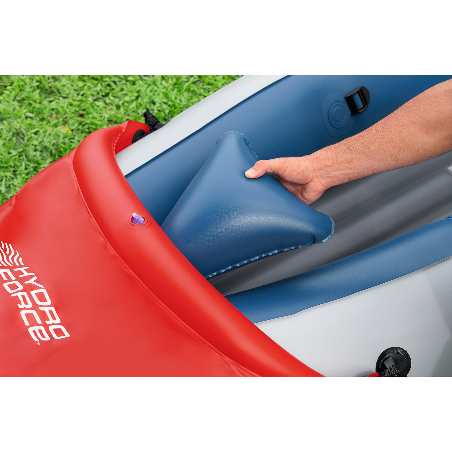 Bestway 2-Person Inflatable Kayak with Oars Removable Fins, Carry Bag ...