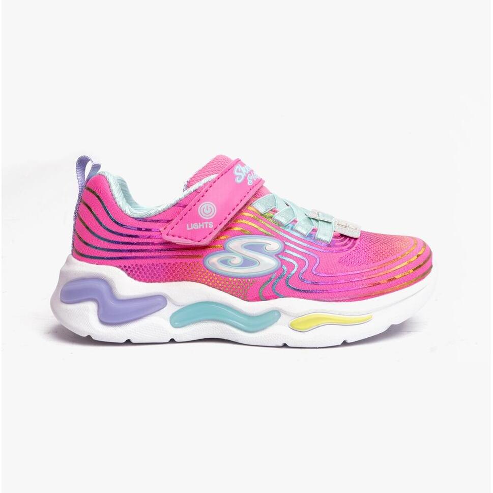 302338l/pkmt Wavy Beams Girls Sports Lace Up Sport SKECHERS | Decathlon