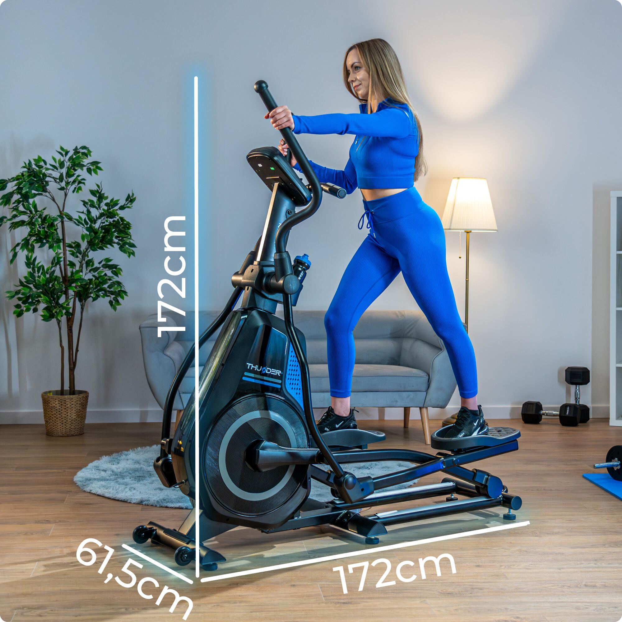 Crosstrainer RACER X elektromagnetisch 10kg Schwungrad 32 Widerstandsstufen THUNDER | Decathlon