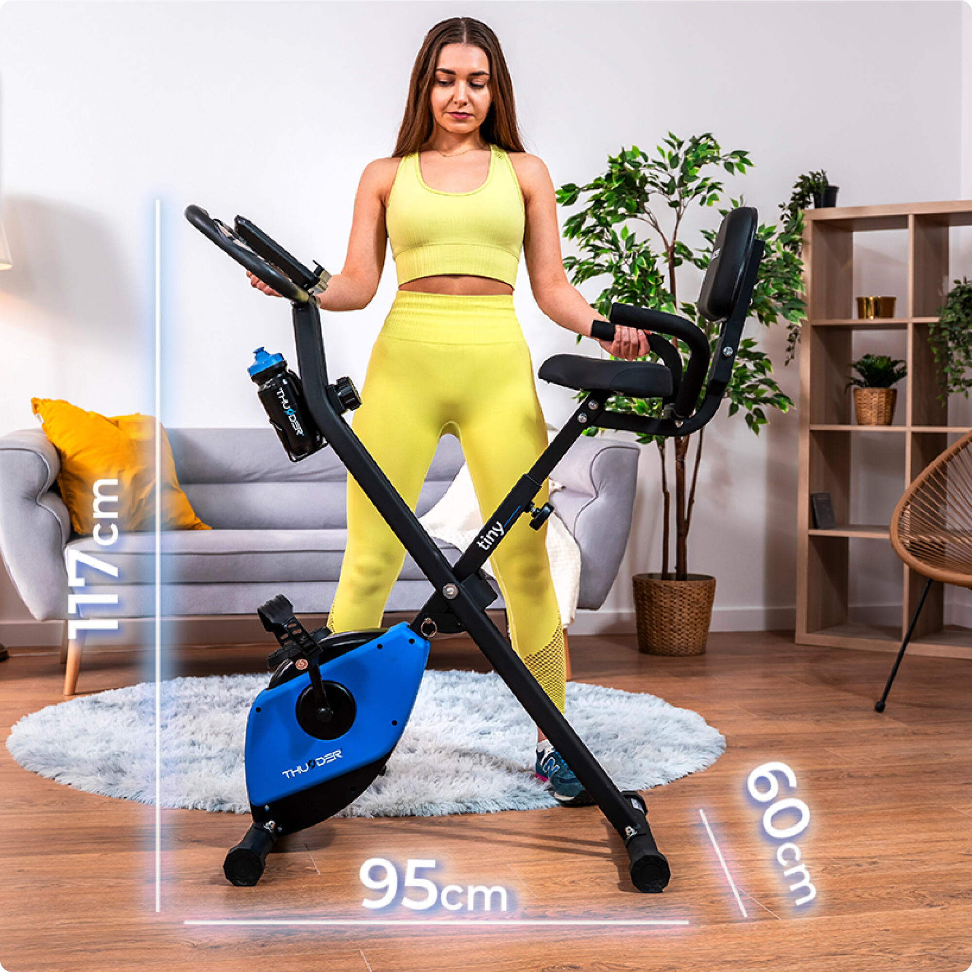 Cyclette TINY magnetica X-BIKE 8 livelli di resistenza 110kg THUNDER | Decathlon